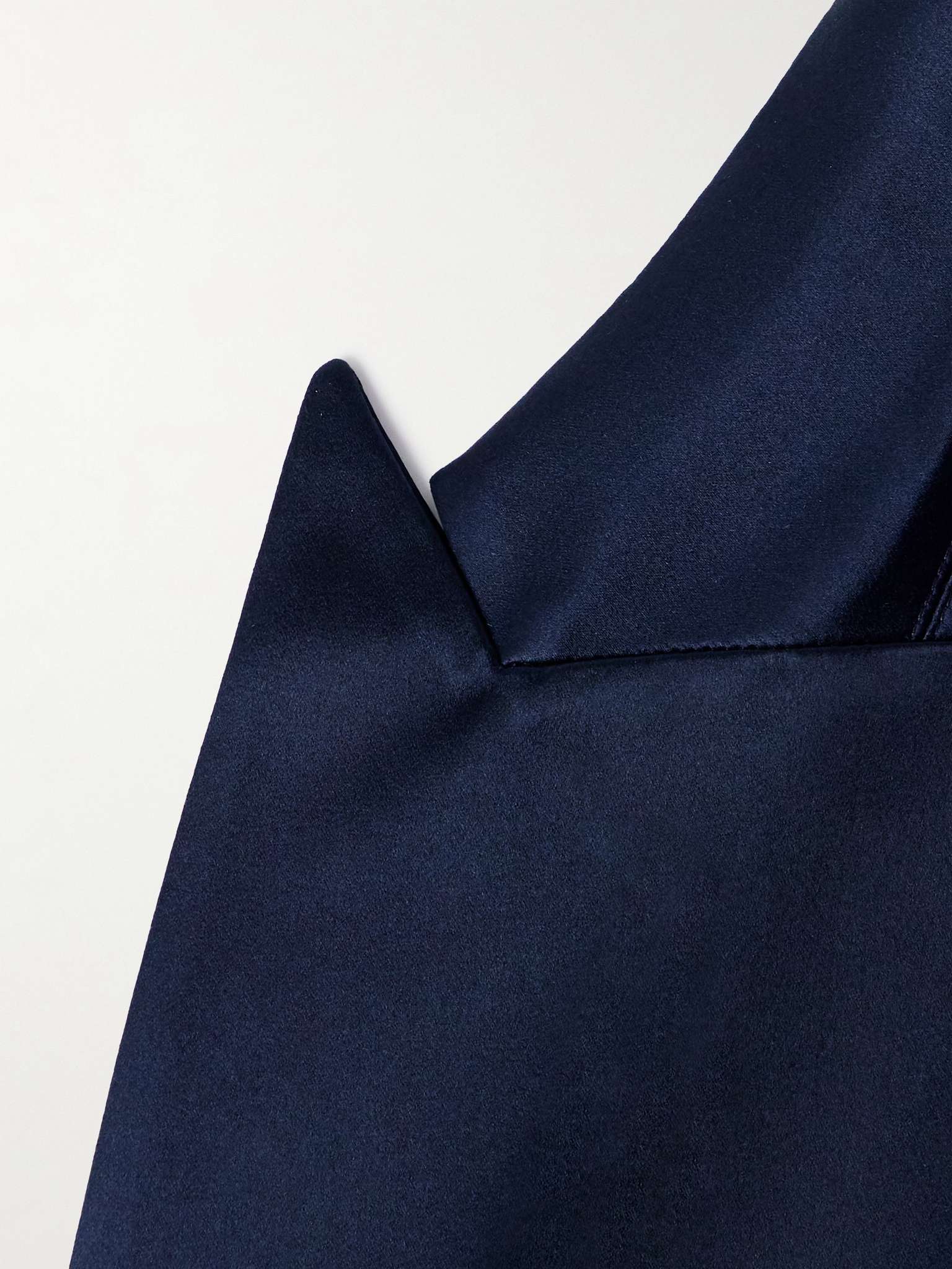 VALENTINO GARAVANI Double-Breasted Silk-Satin Suit Jacket for Men | MR ...