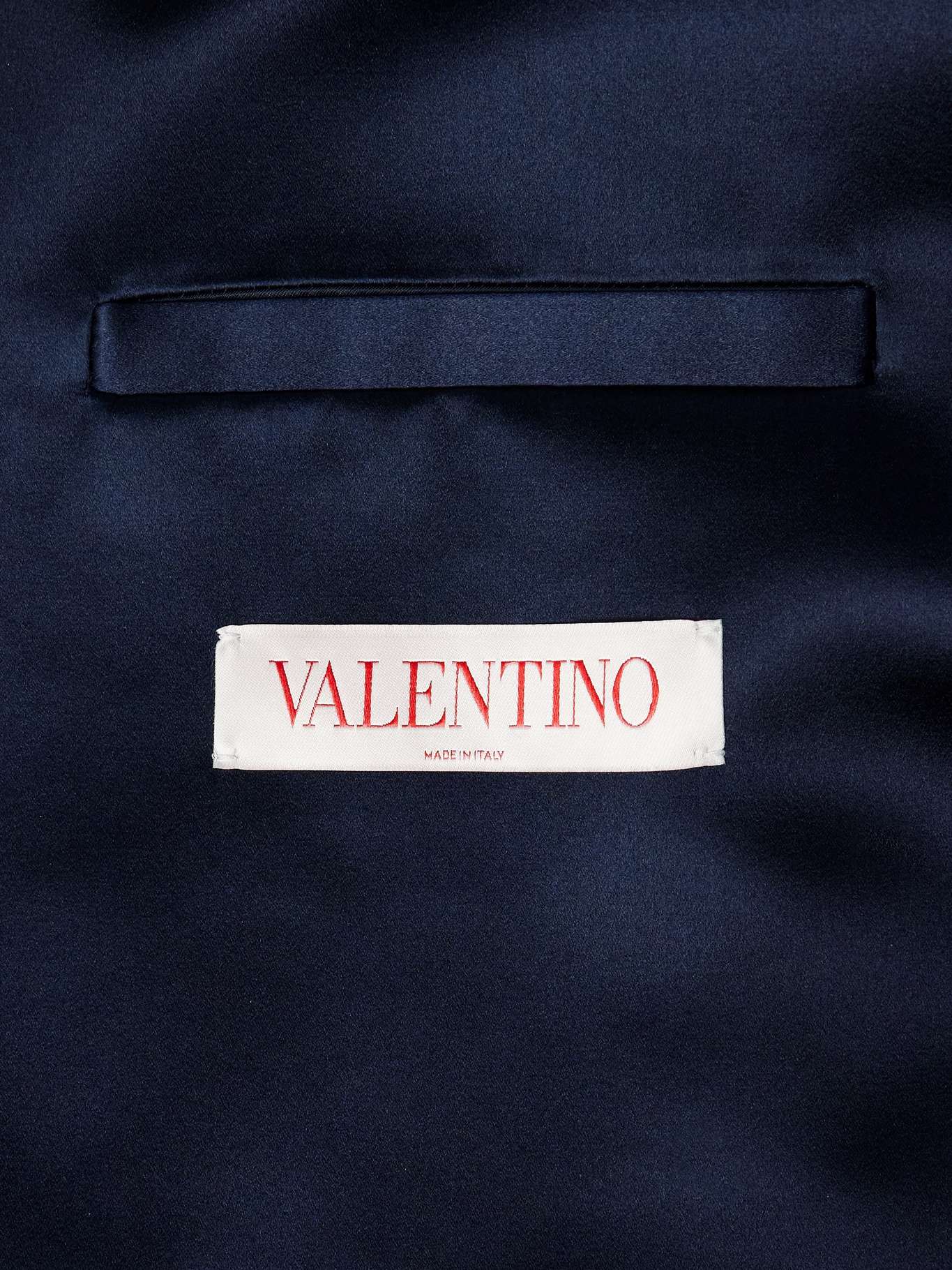 VALENTINO GARAVANI Double-Breasted Silk-Satin Suit Jacket for Men | MR ...