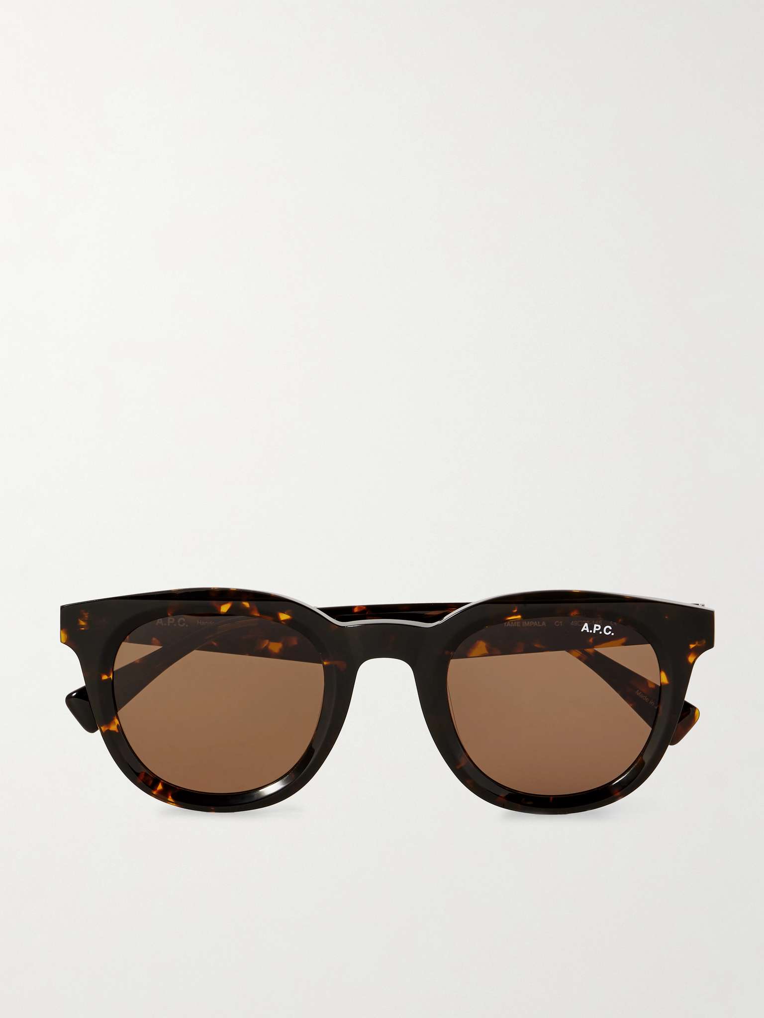 A.P.C. + Tame Impala Lou Round-Frame Tortoiseshell Acetate Sunglasses ...