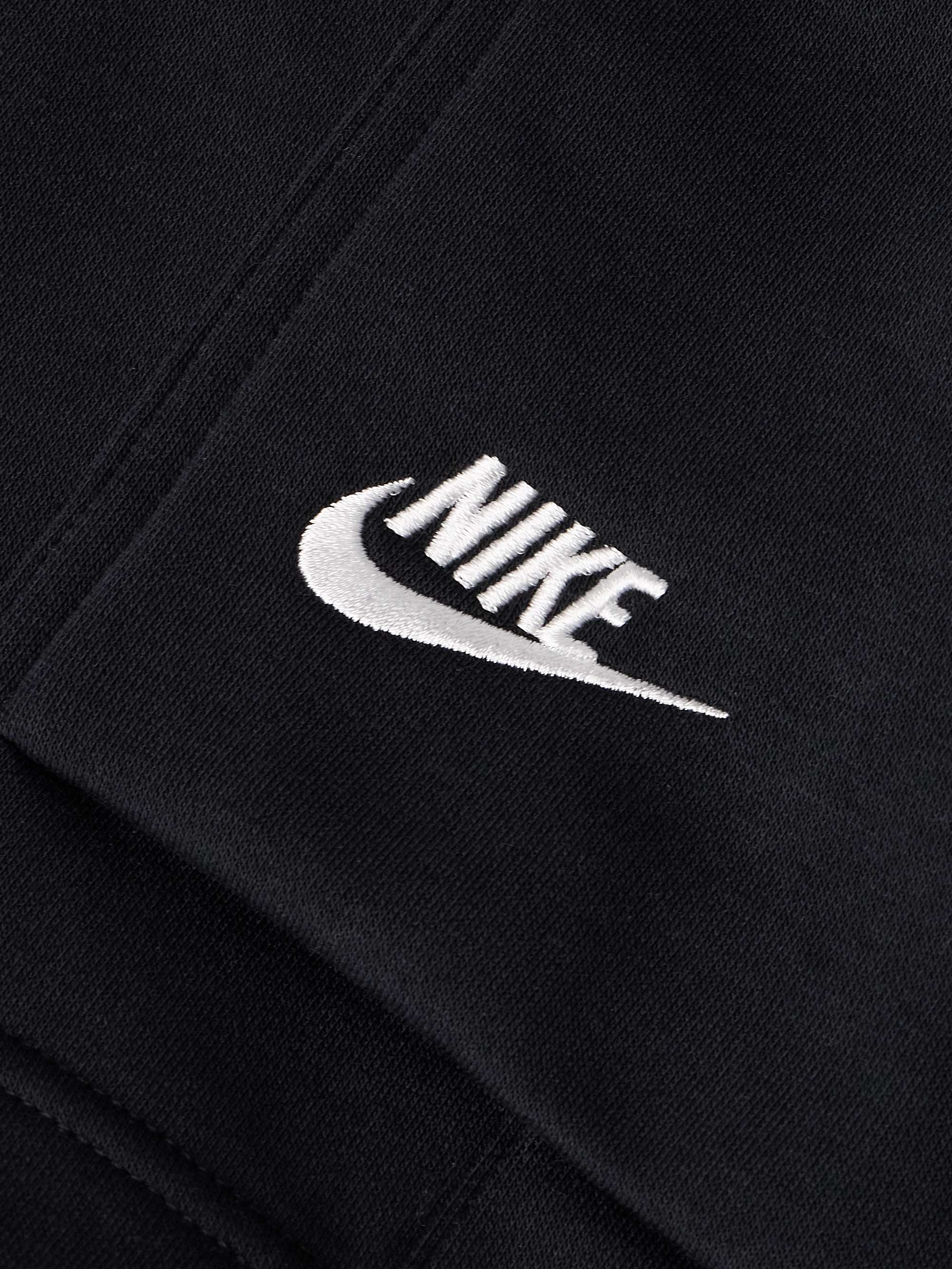 Black Sportswear Club Wide Leg Cotton Blend Jersey Cargo Shorts Nike Mr Porter