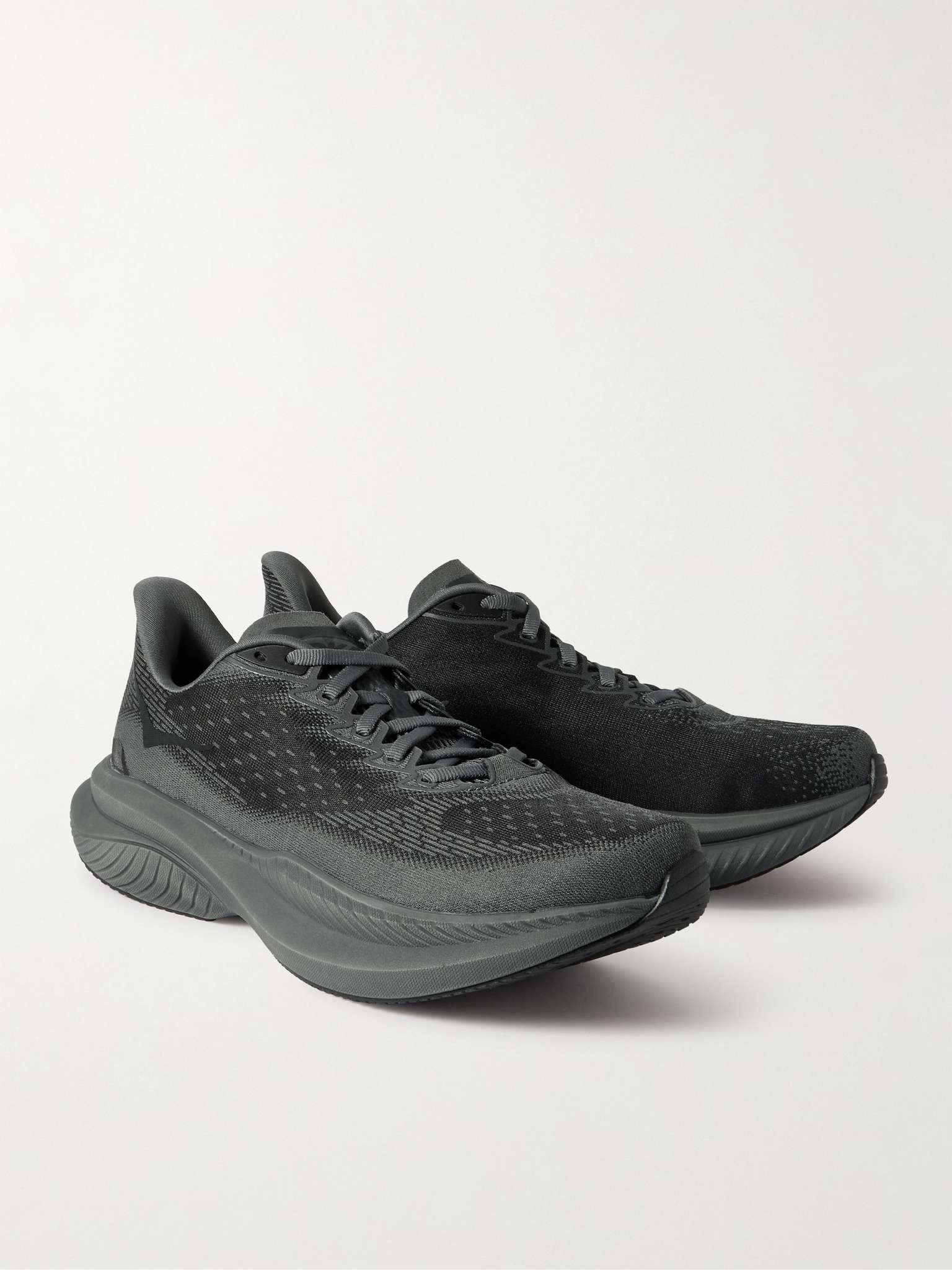 HOKA Performance Mach 6 Rubber-Trimmed Mesh Running Sneakers for Men ...