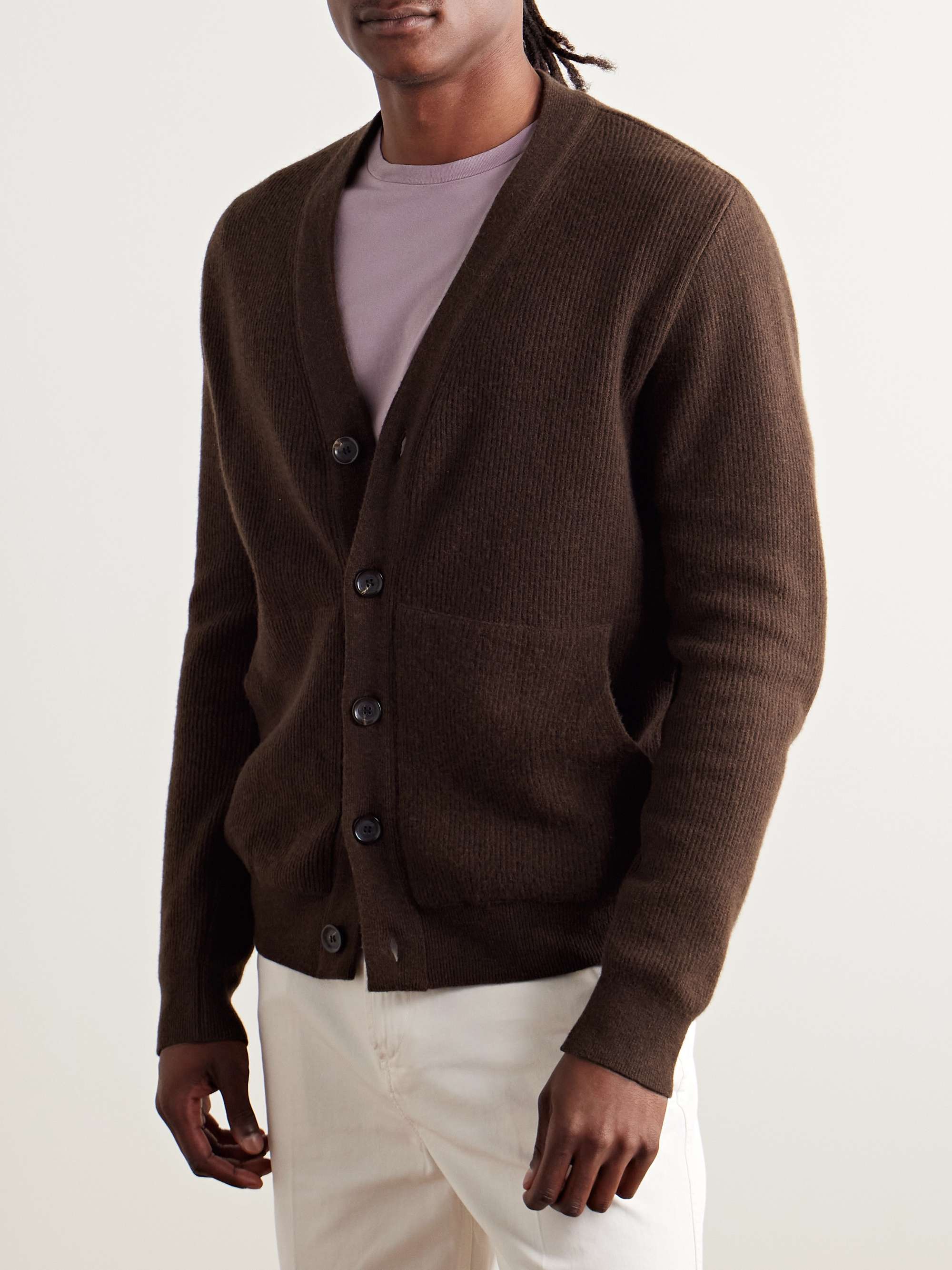 OLIVER SPENCER Caradale Ribbed Wool Cardigan for Men | MR PORTER