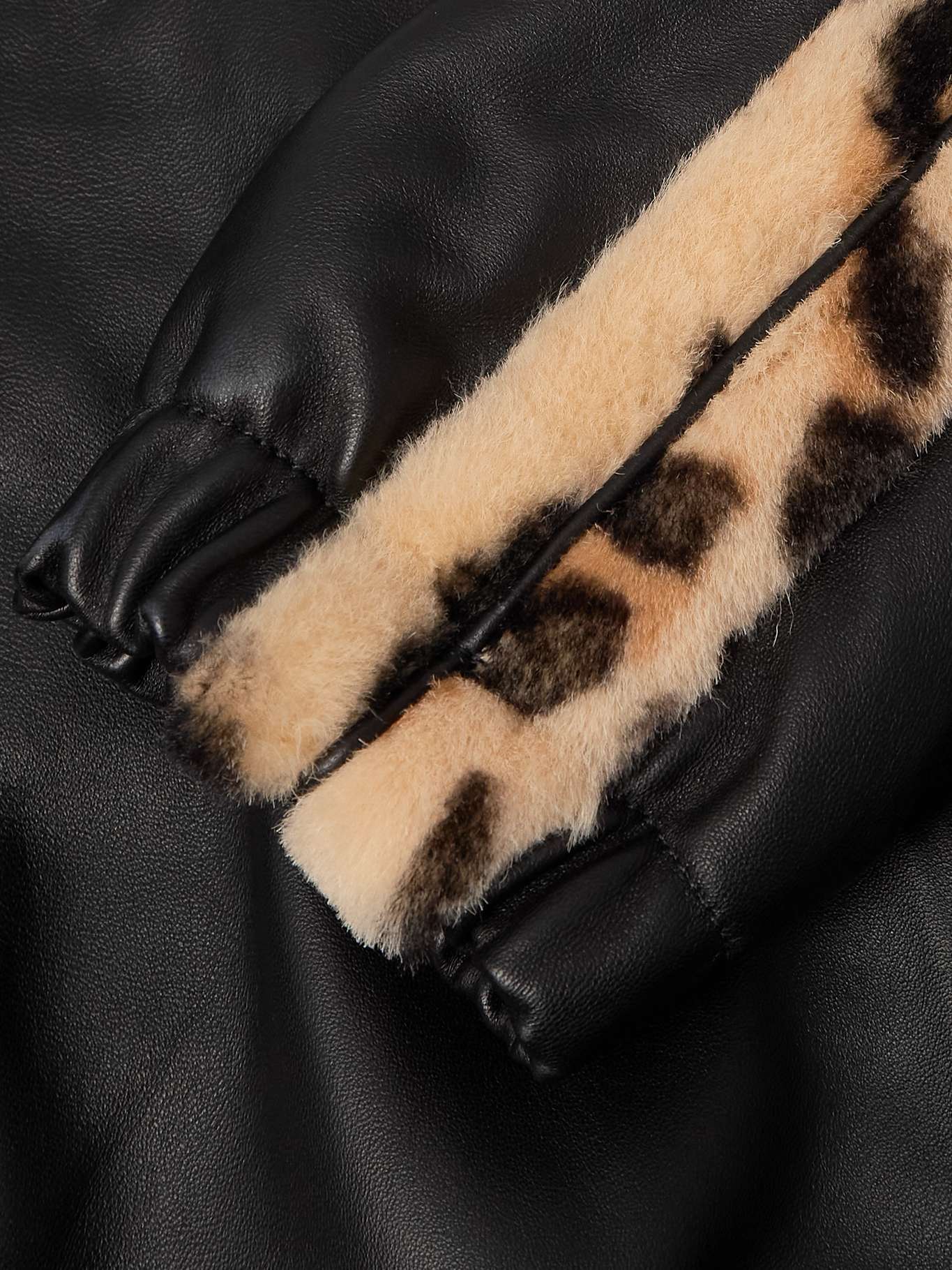 MARNI Leopard-Print Faux Fur-Trimmed Leather Jacket for Men | MR PORTER