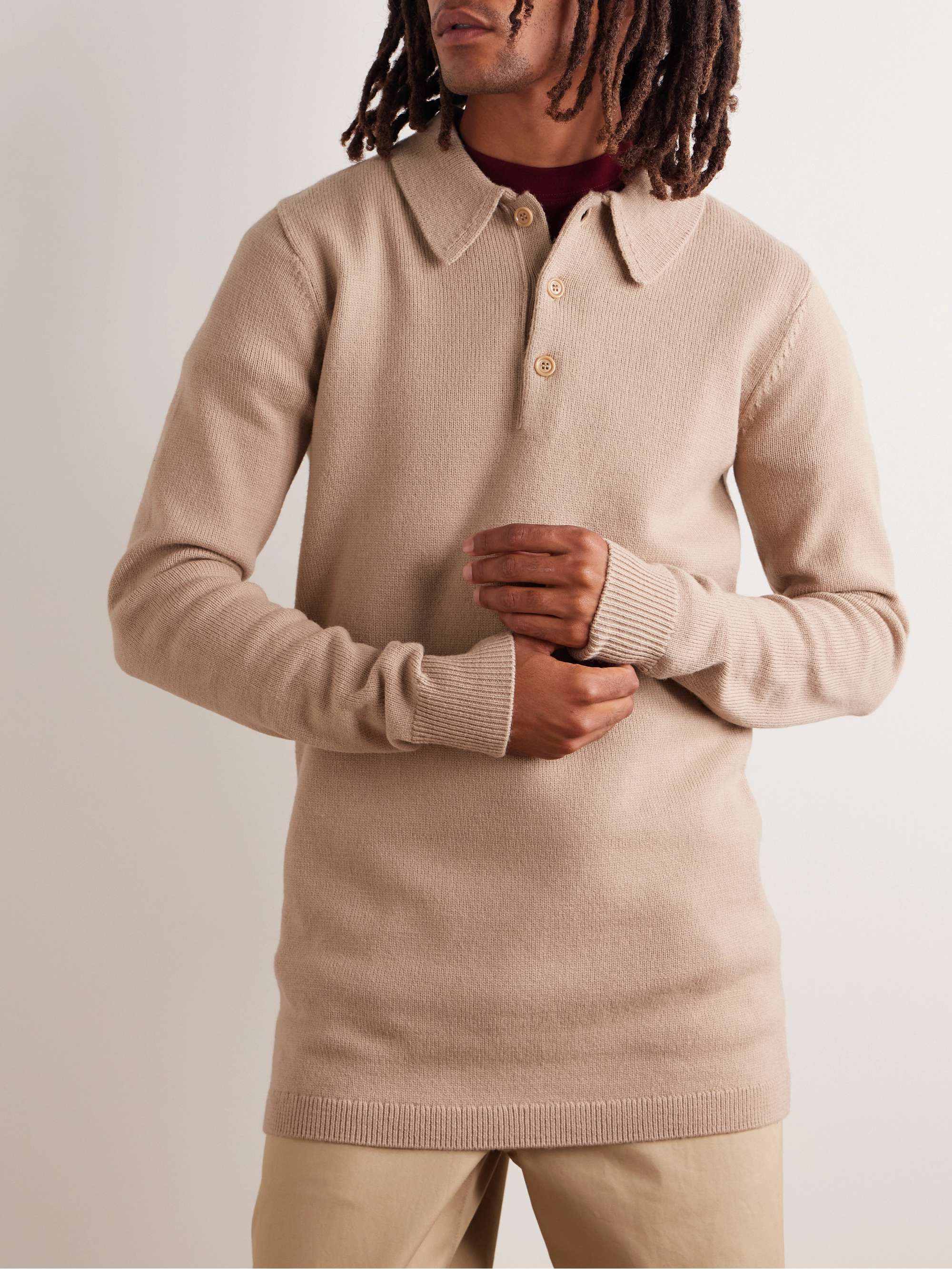DRIES VAN NOTEN Virgin Wool Polo Sweater for Men | MR PORTER DRIES VAN NOTEN Virgin Wool Polo Sweater for Men | MR PORTER