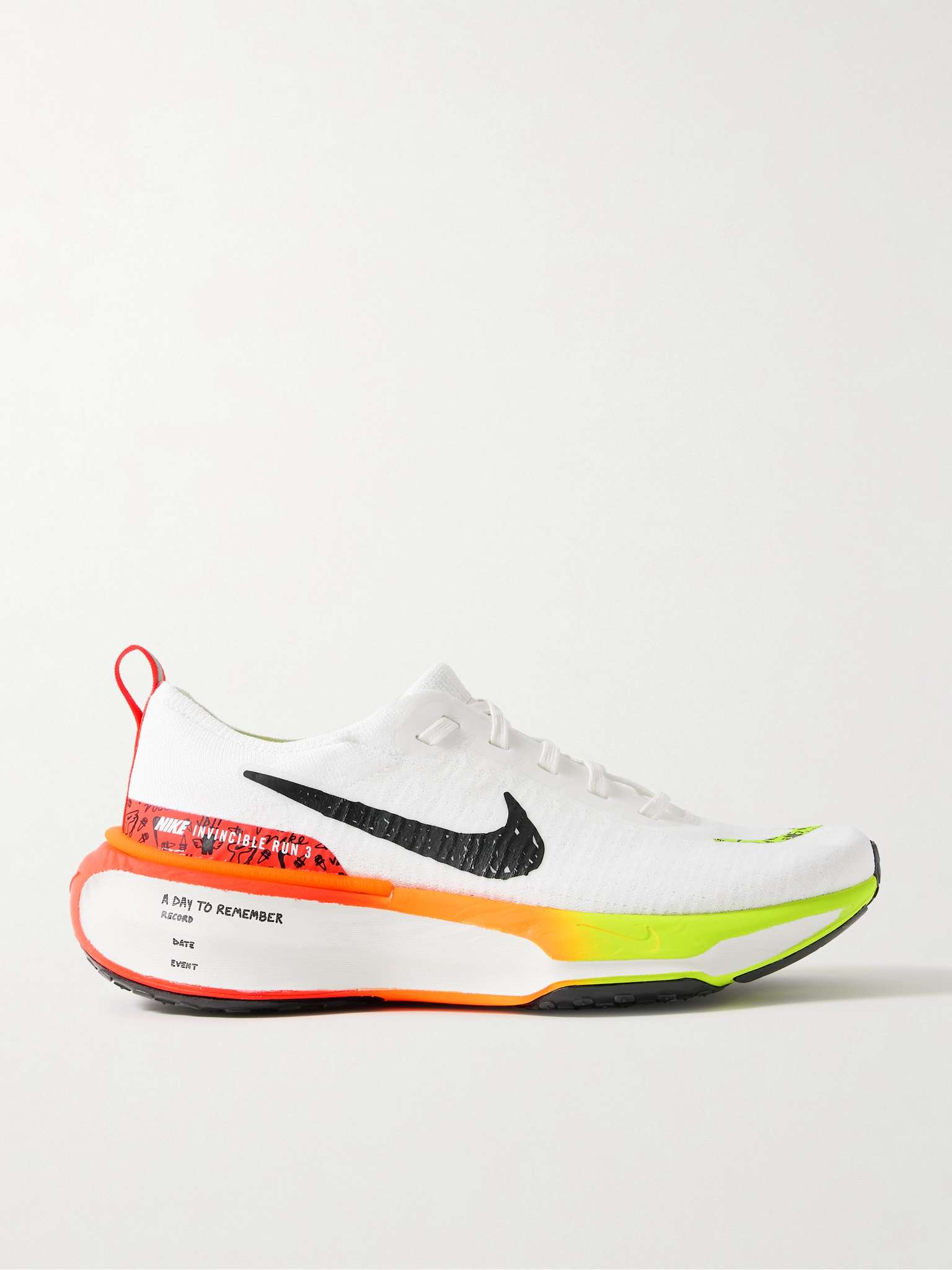 White ZoomX Invincible 3 Flyknit Running Sneakers | NIKE RUNNING | MR ...