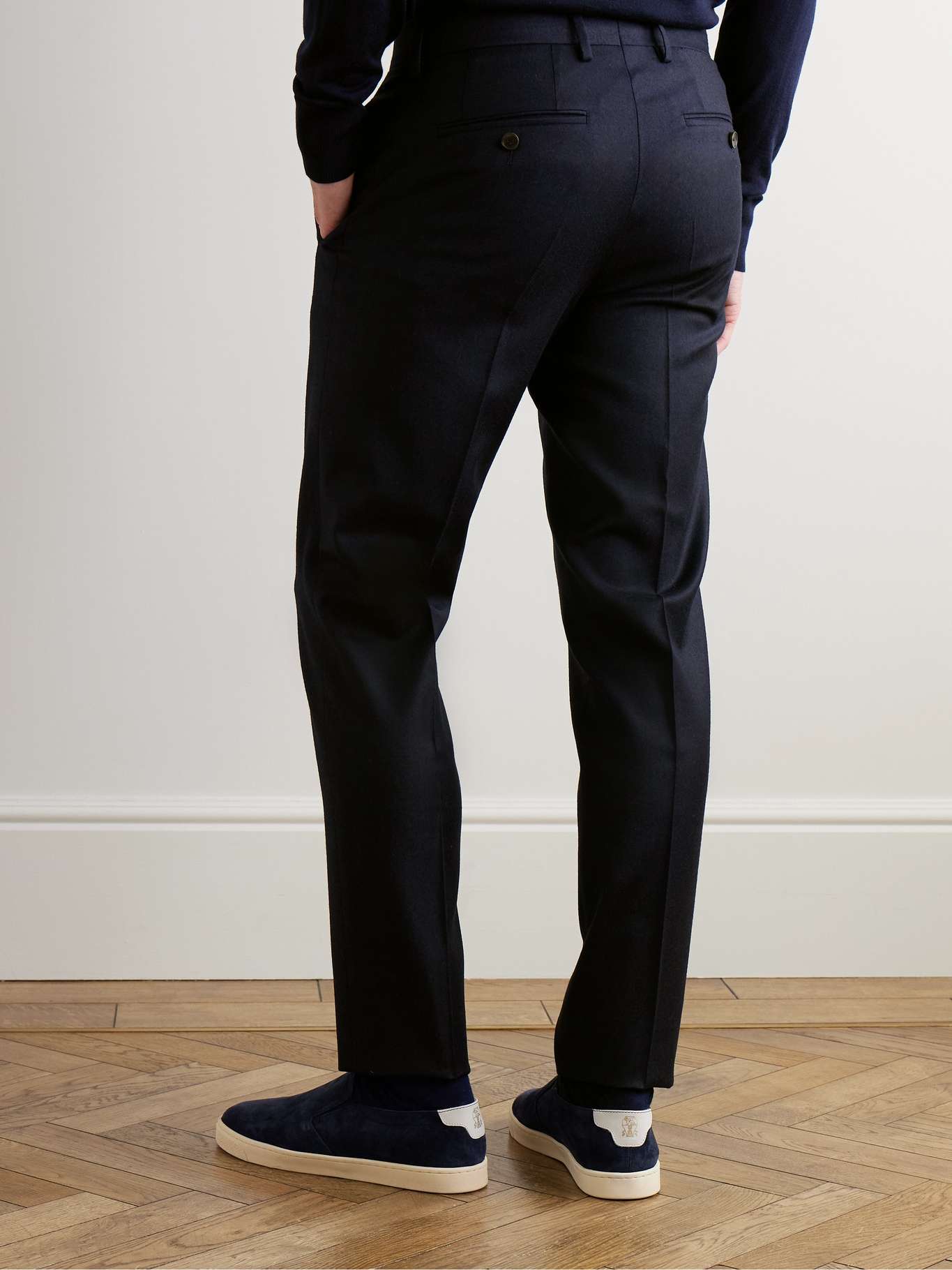 MR P. Philip Slim-Fit Straight-Leg Wool-Flannel Suit Trousers for Men ...