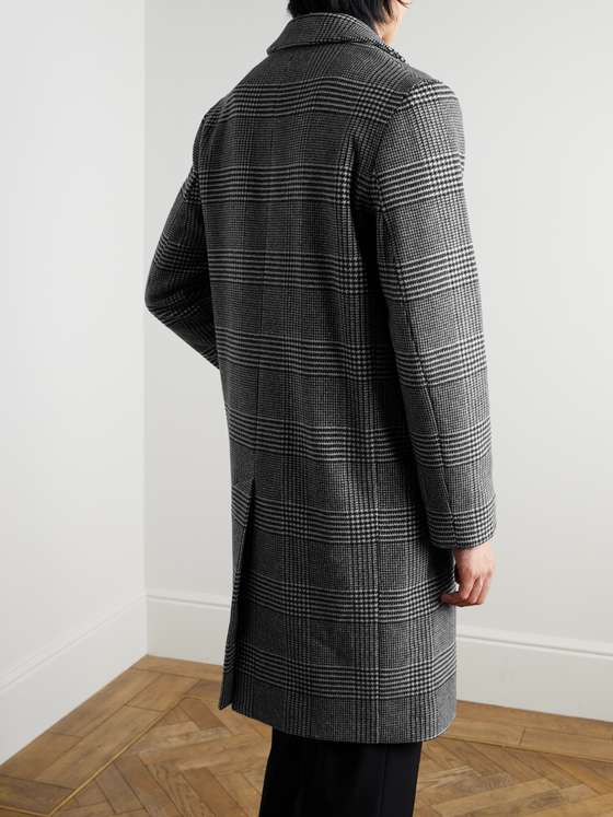 MR P. Checked Virgin Wool-Blend Coat for Men | MR PORTER