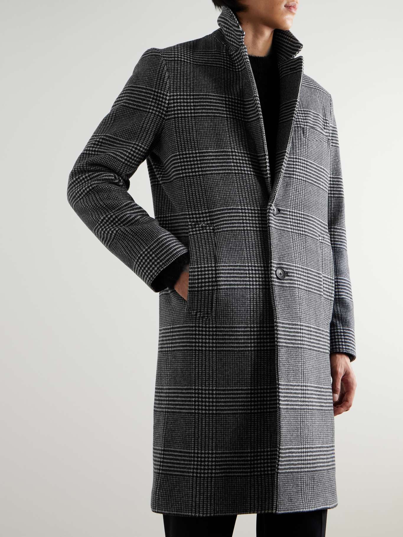 MR P. Checked Virgin Wool-Blend Coat for Men | MR PORTER
