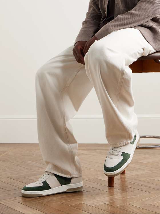 MR P. Atticus Colour-Block Suede Sneakers for Men | MR PORTER