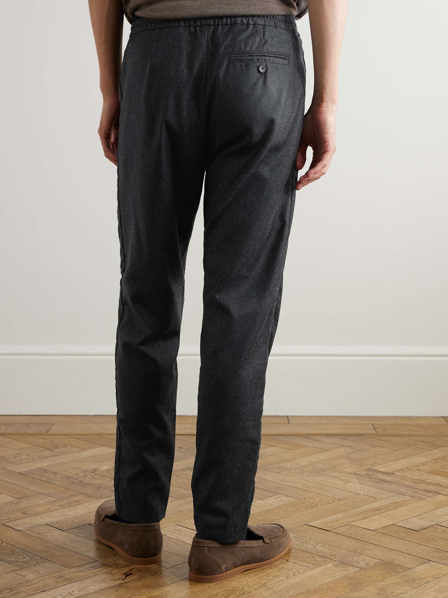 MR P. James Slim-Fit Wool-Flannel Drawstring Suit Trousers for Men | MR ...