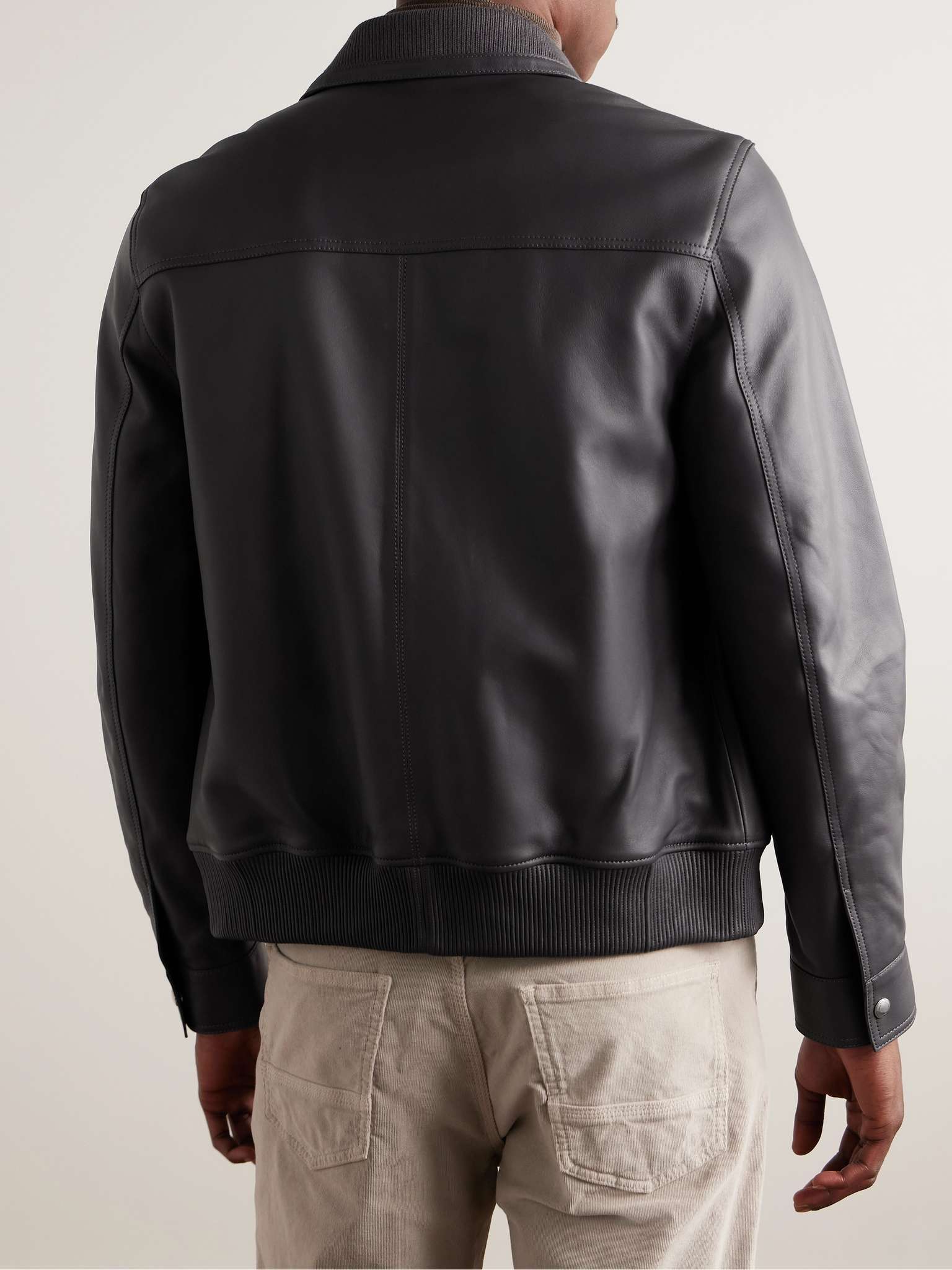 MR P. Leather Blouson Jacket for Men | MR PORTER