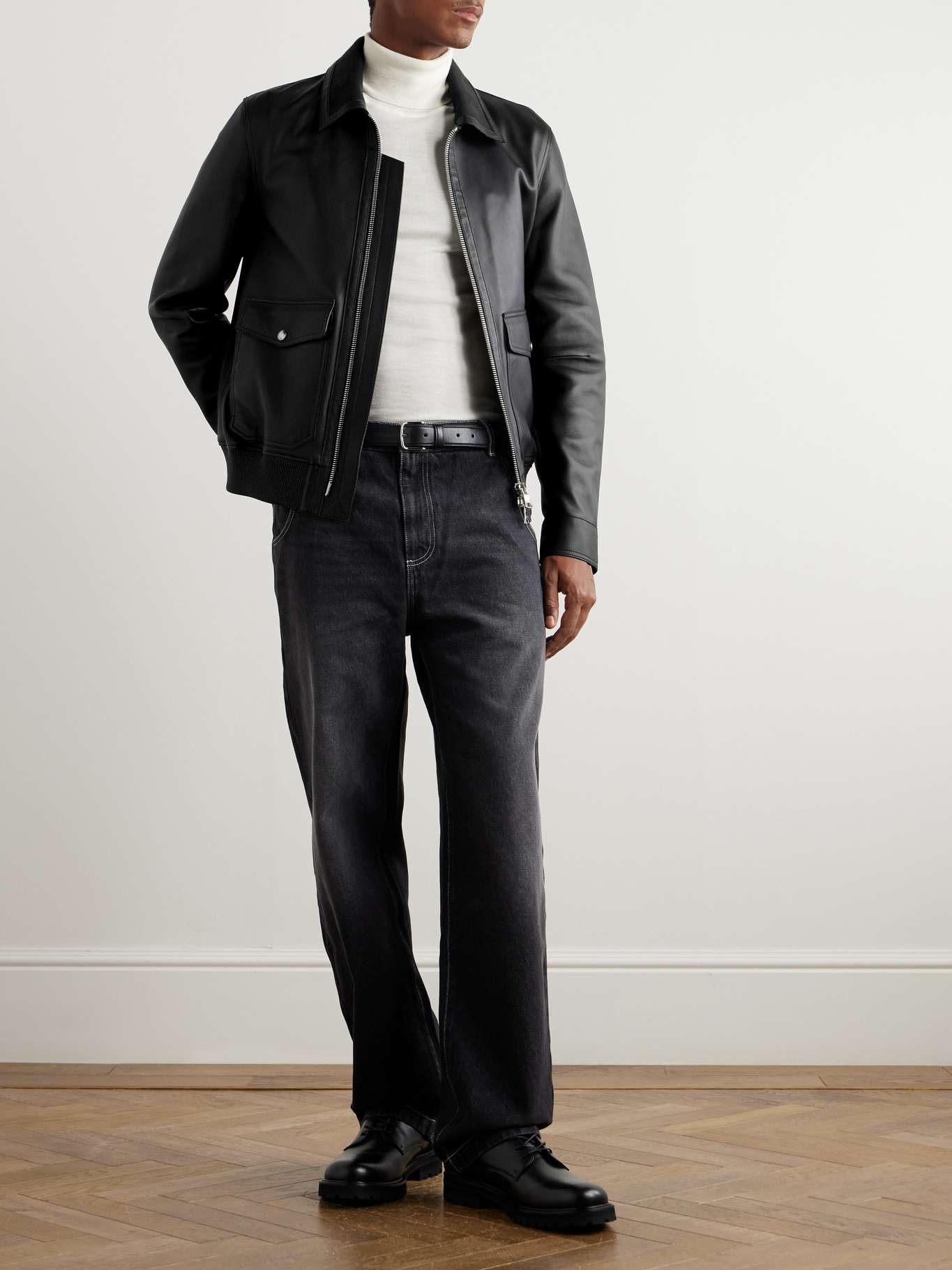 MR P. Leather Blouson Jacket for Men | MR PORTER