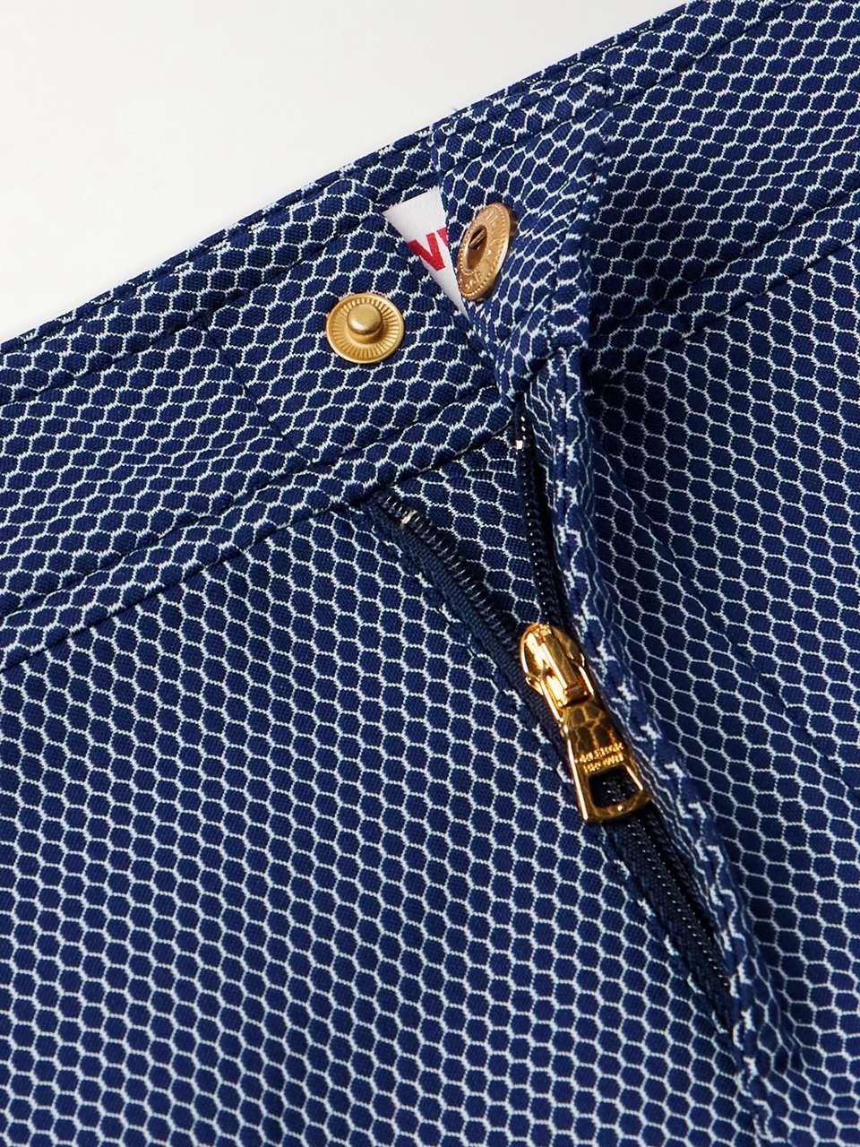 Navy Bulldog Straight-Leg Mid-Length Jacquard Swim Shorts | ORLEBAR ...