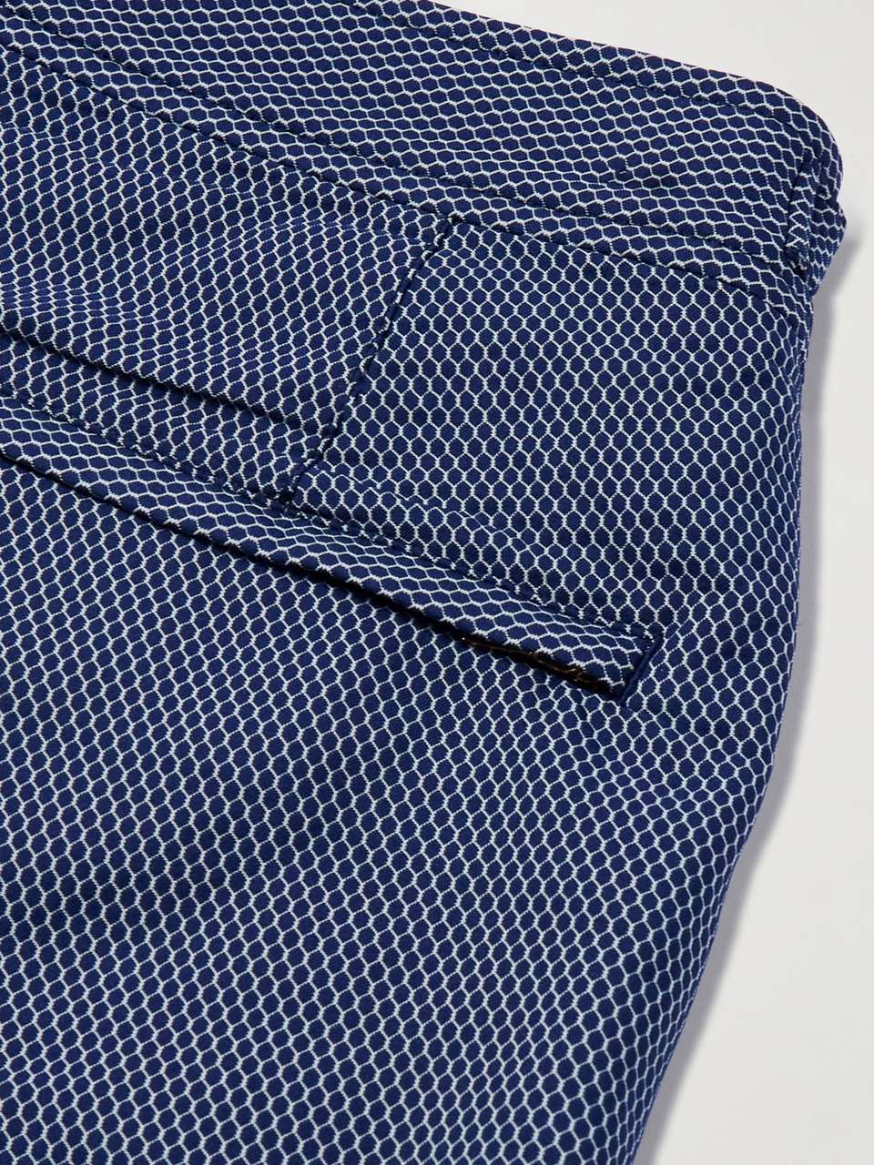 Navy Bulldog Straight-Leg Mid-Length Jacquard Swim Shorts | ORLEBAR ...