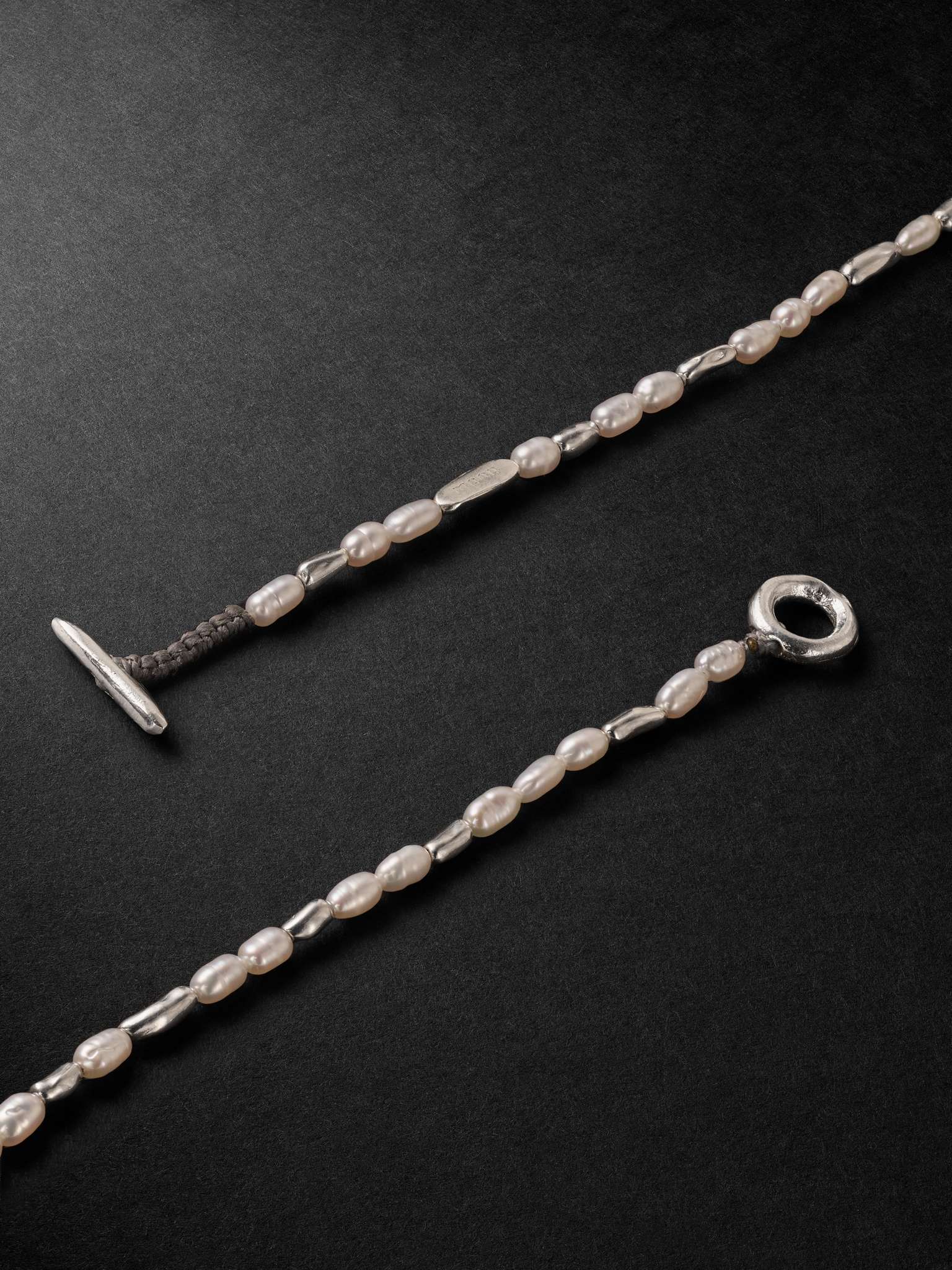 M. COHEN BY MAOR Hokkaido Sterling Silver Pearl Beaded Necklace for Men ...