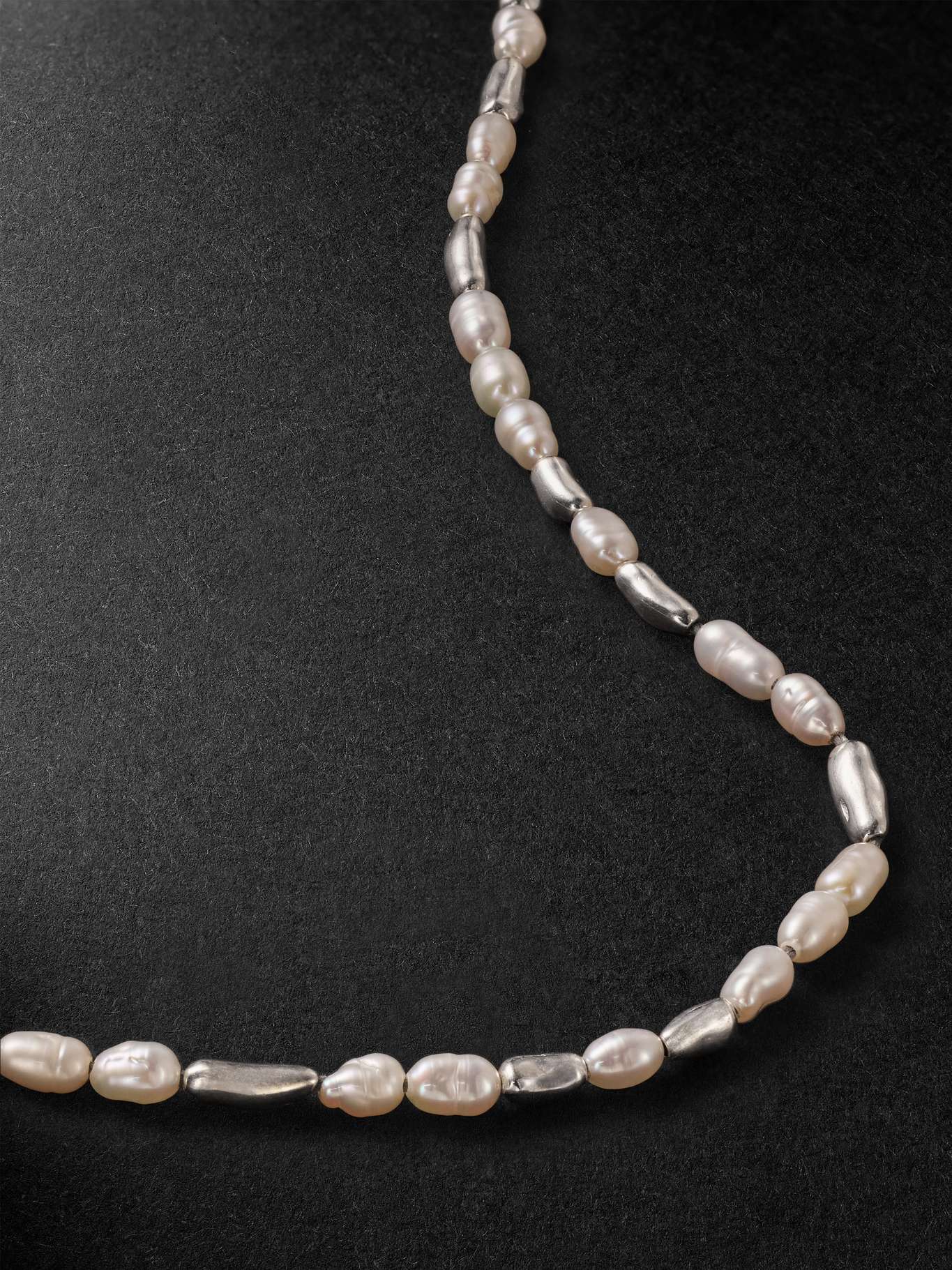 M. COHEN BY MAOR Hokkaido Sterling Silver Pearl Beaded Necklace for Men ...
