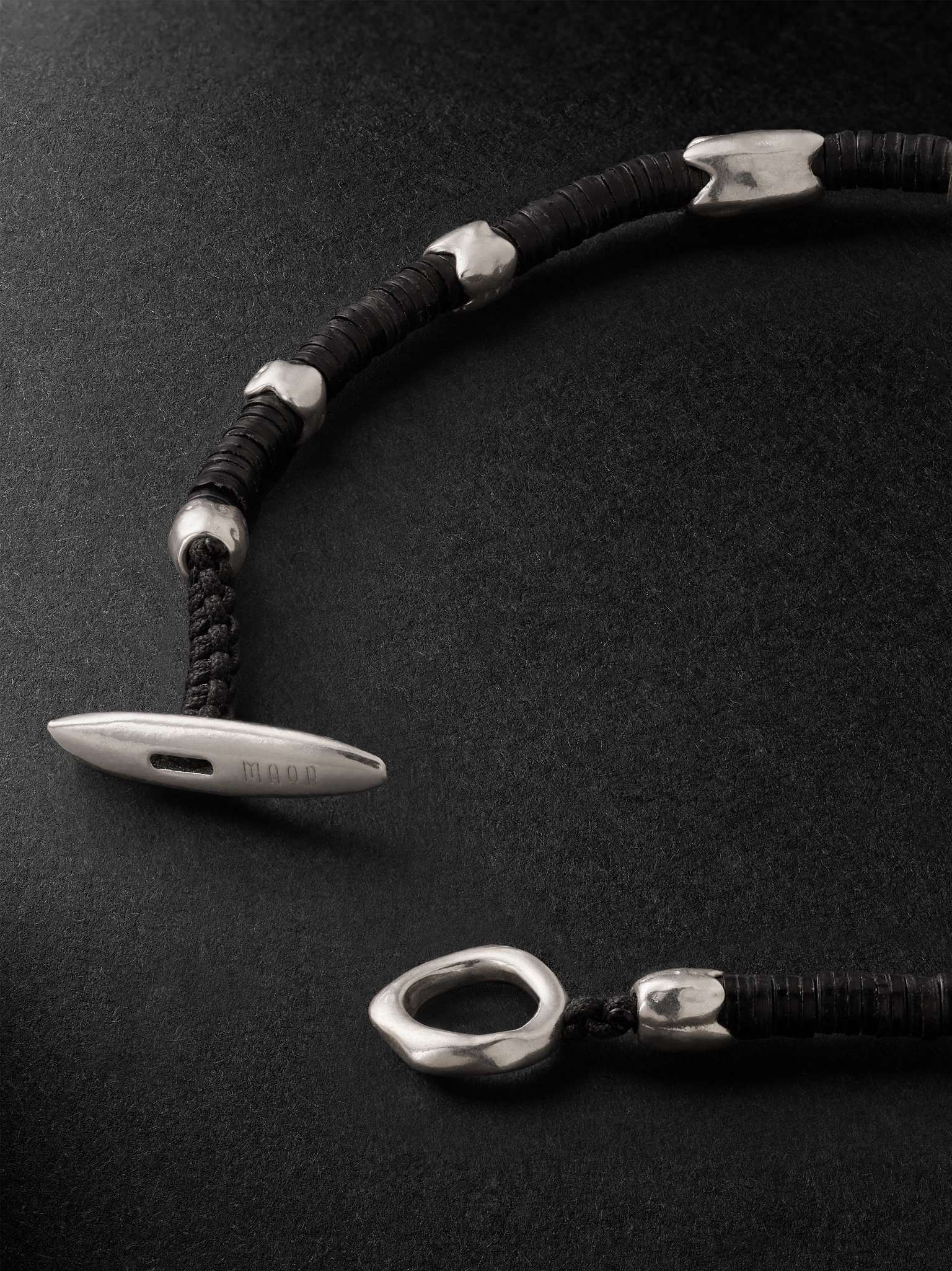 M. COHEN BY MAOR Dryp Sterling Silver Beaded Bracelet for Men | MR PORTER