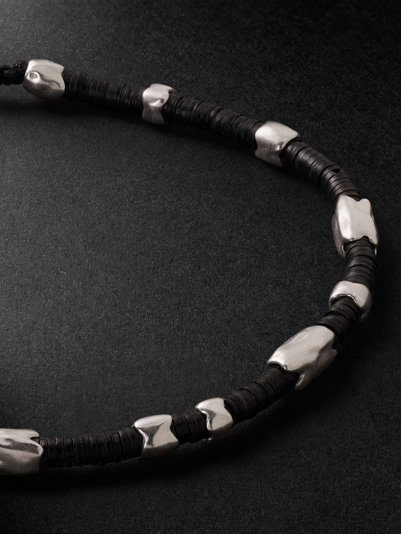 M. COHEN BY MAOR Dryp Sterling Silver Beaded Bracelet for Men | MR PORTER