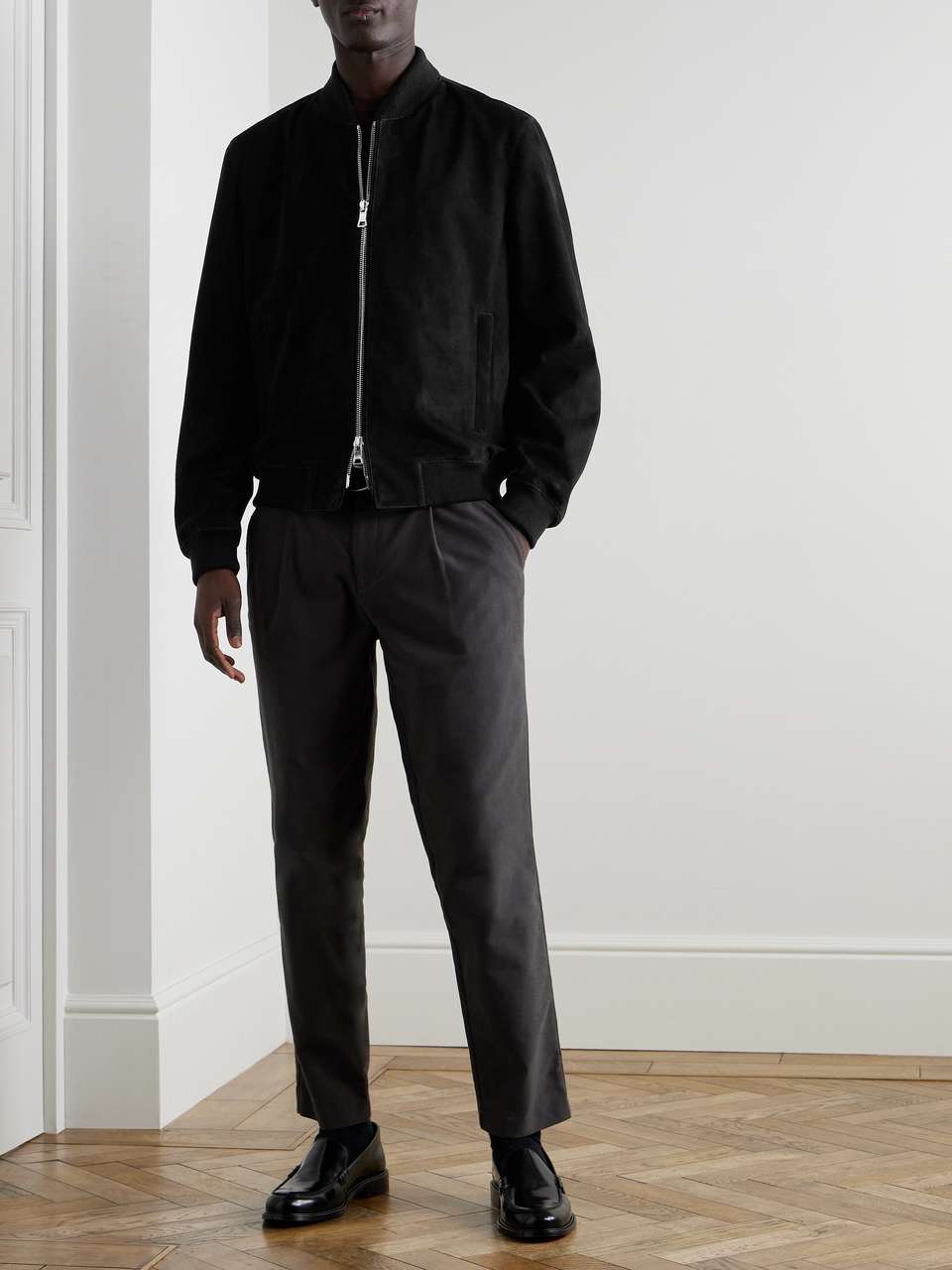 MR P. Suede Bomber Jacket for Men | MR PORTER