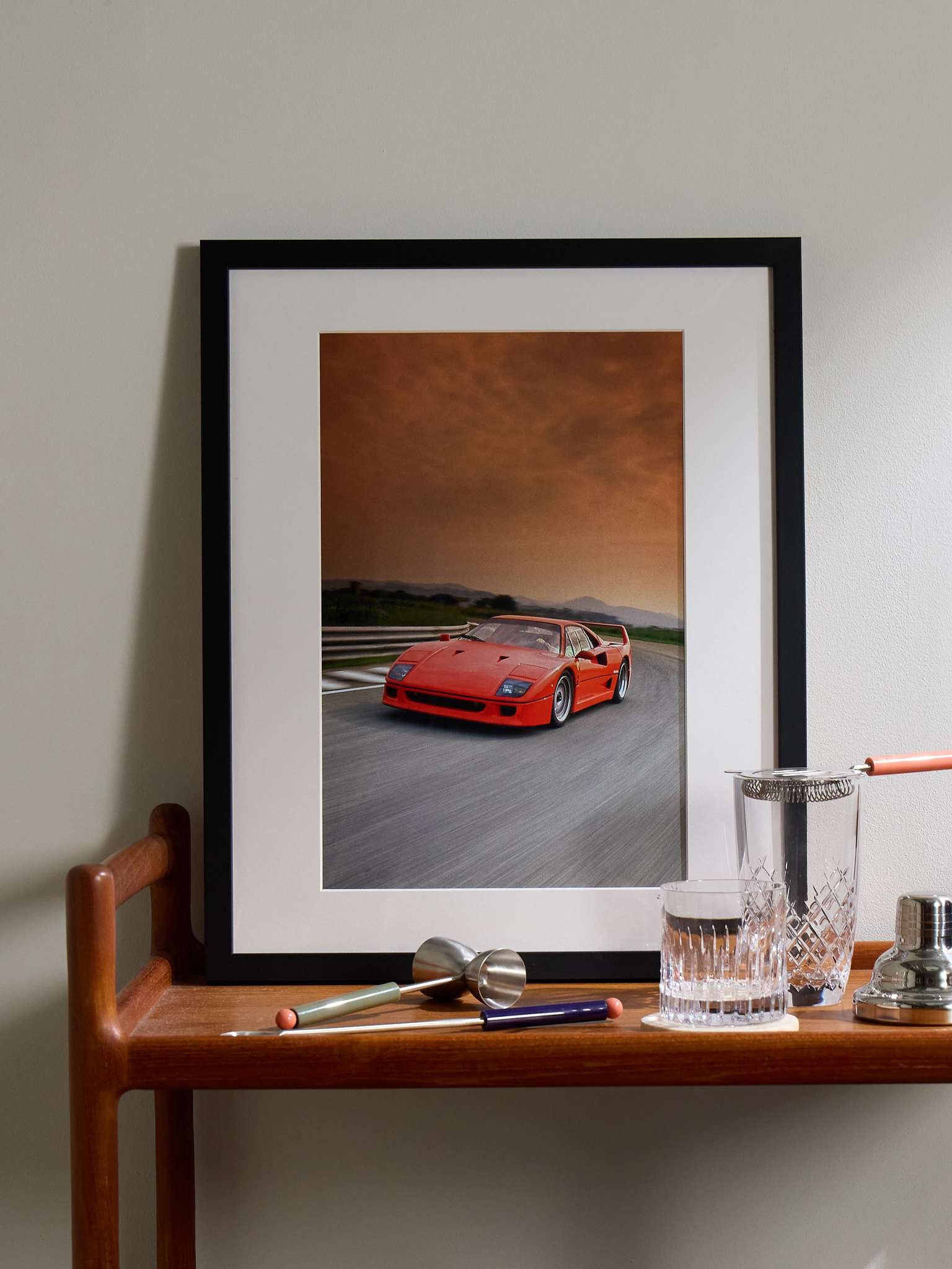 SONIC EDITIONS Framed 2021 1987 Ferrari F40 Print, 16'' x 20'' for Men ...