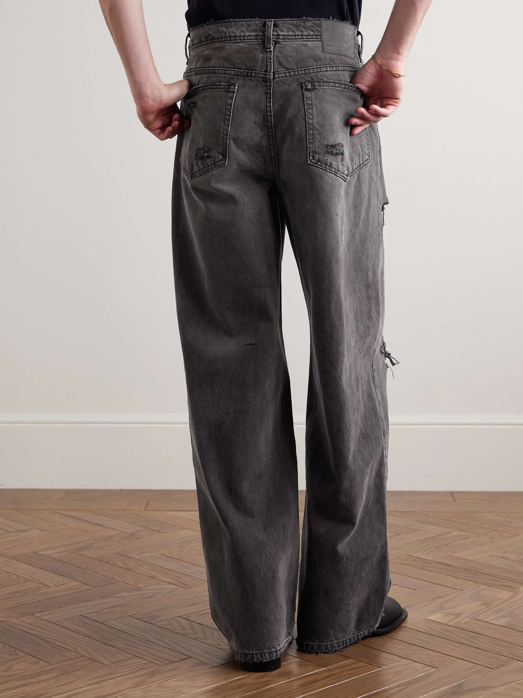 ENFANTS RICHES DÉPRIMÉS Corpse Pose Wide-Leg Distressed ENFANTS RICHES DÉPRIMÉS Corpse Pose Wide-Leg Distressed