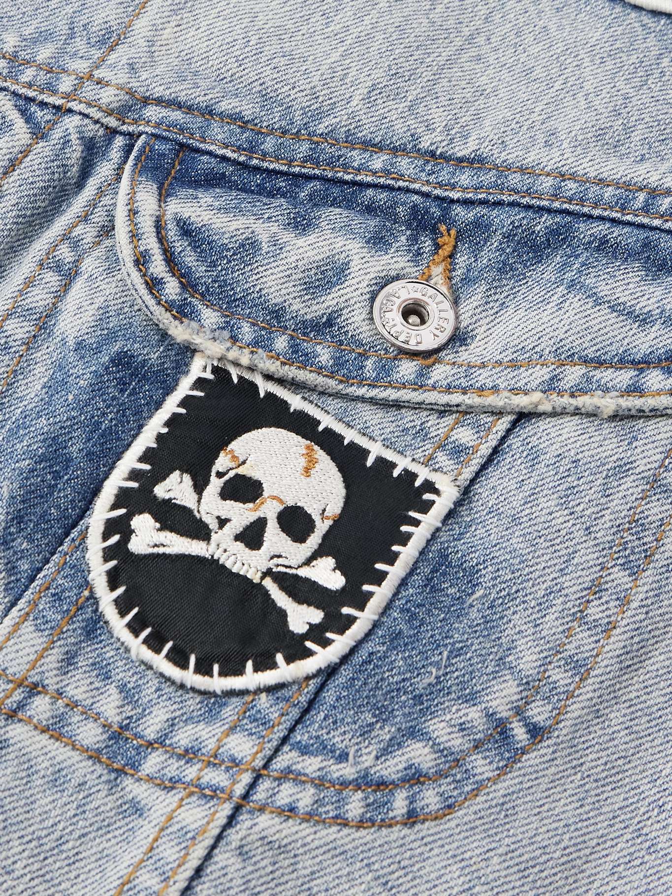 GALLERY DEPT. Headline Logo-Appliquéd Printed Denim Jacket for Men | MR ...