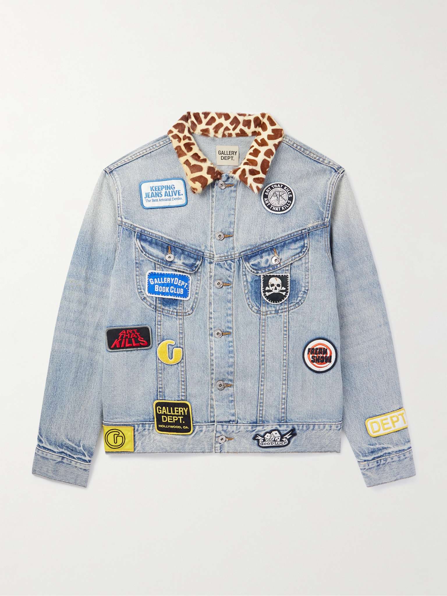 GALLERY DEPT. Headline Logo-Appliquéd Printed Denim Jacket for Men | MR ...