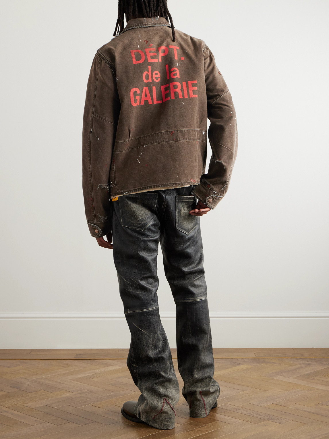 Gallery Dept. Billy B Paint-splattered Distressed Coated-canvas Jacket ...