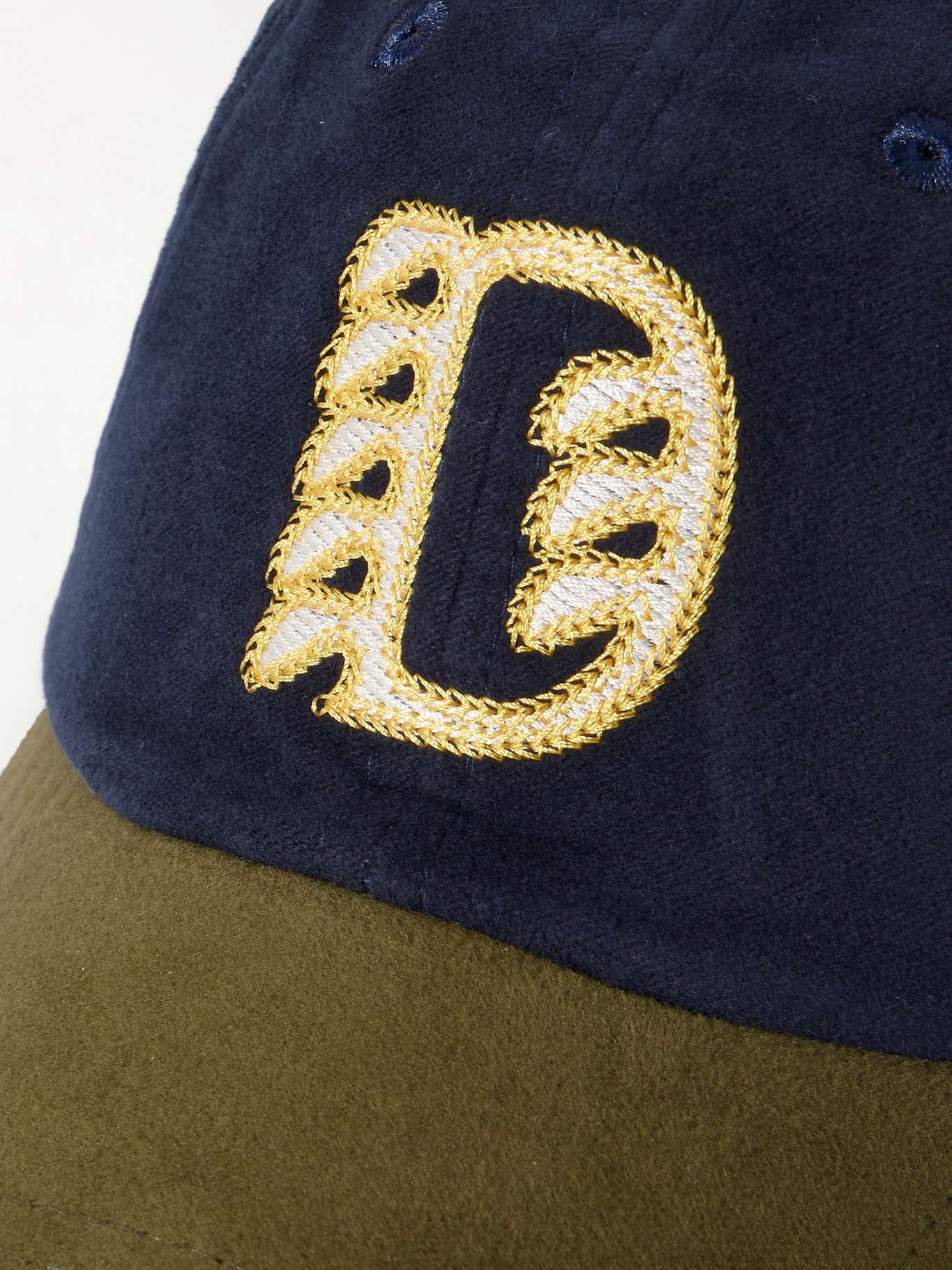 DRAKE'S Logo-Embroidered Two-Tone Cotton-Flannel Baseball Cap for Men ...