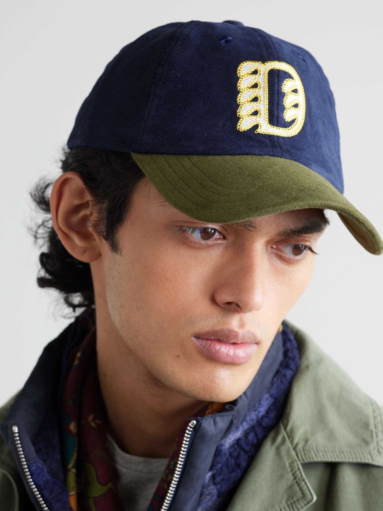 DRAKE'S Logo-Embroidered Two-Tone Cotton-Flannel Baseball Cap for Men ...