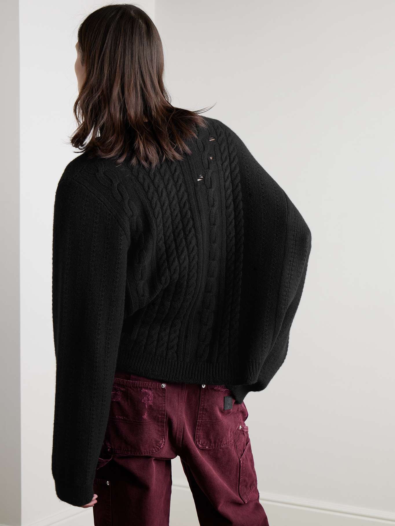 ENFANTS RICHES DÉPRIMÉS Asymmetric Cashmere-Jacquard Sweater for Men ...