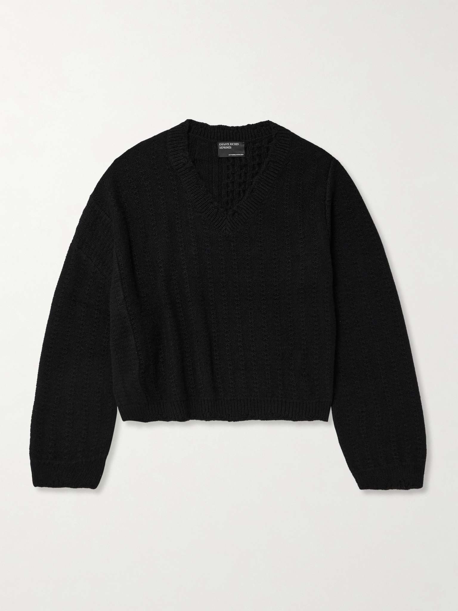 ENFANTS RICHES DÉPRIMÉS Asymmetric Cashmere-Jacquard Sweater for Men ...