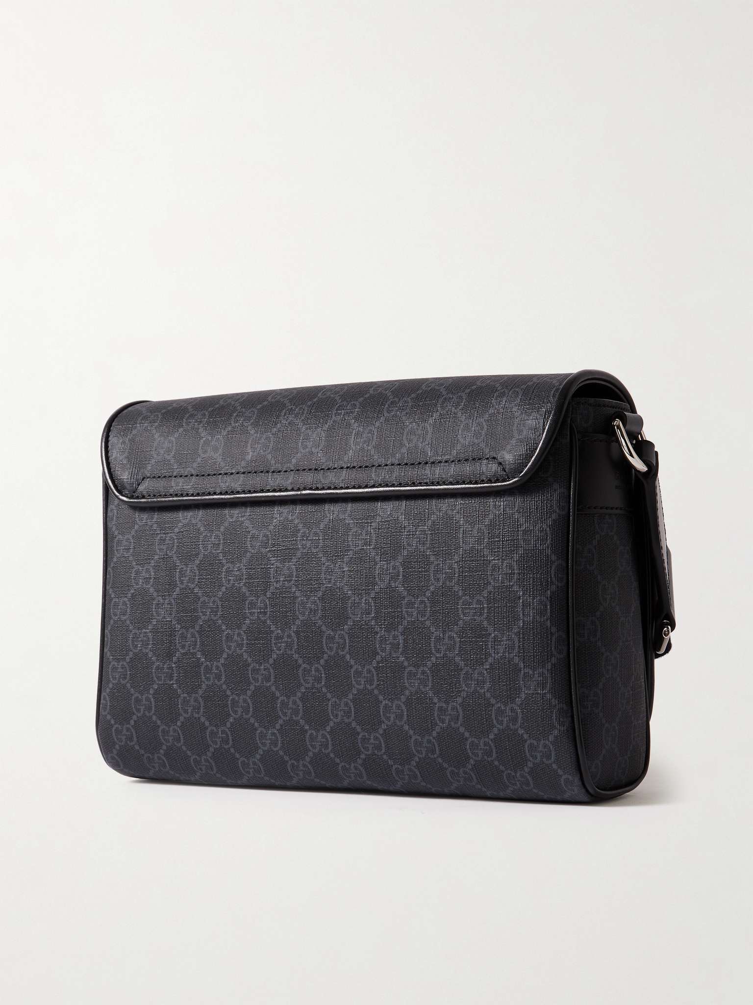 GUCCI Monogrammed Coated-Canvas and Leather Messenger Bag for Men | MR ...