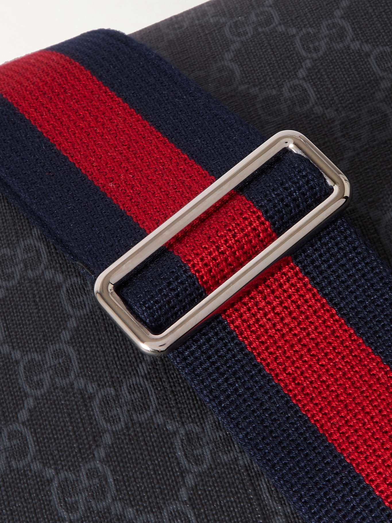 GUCCI Monogrammed Coated-Canvas and Leather Messenger Bag for Men | MR ...