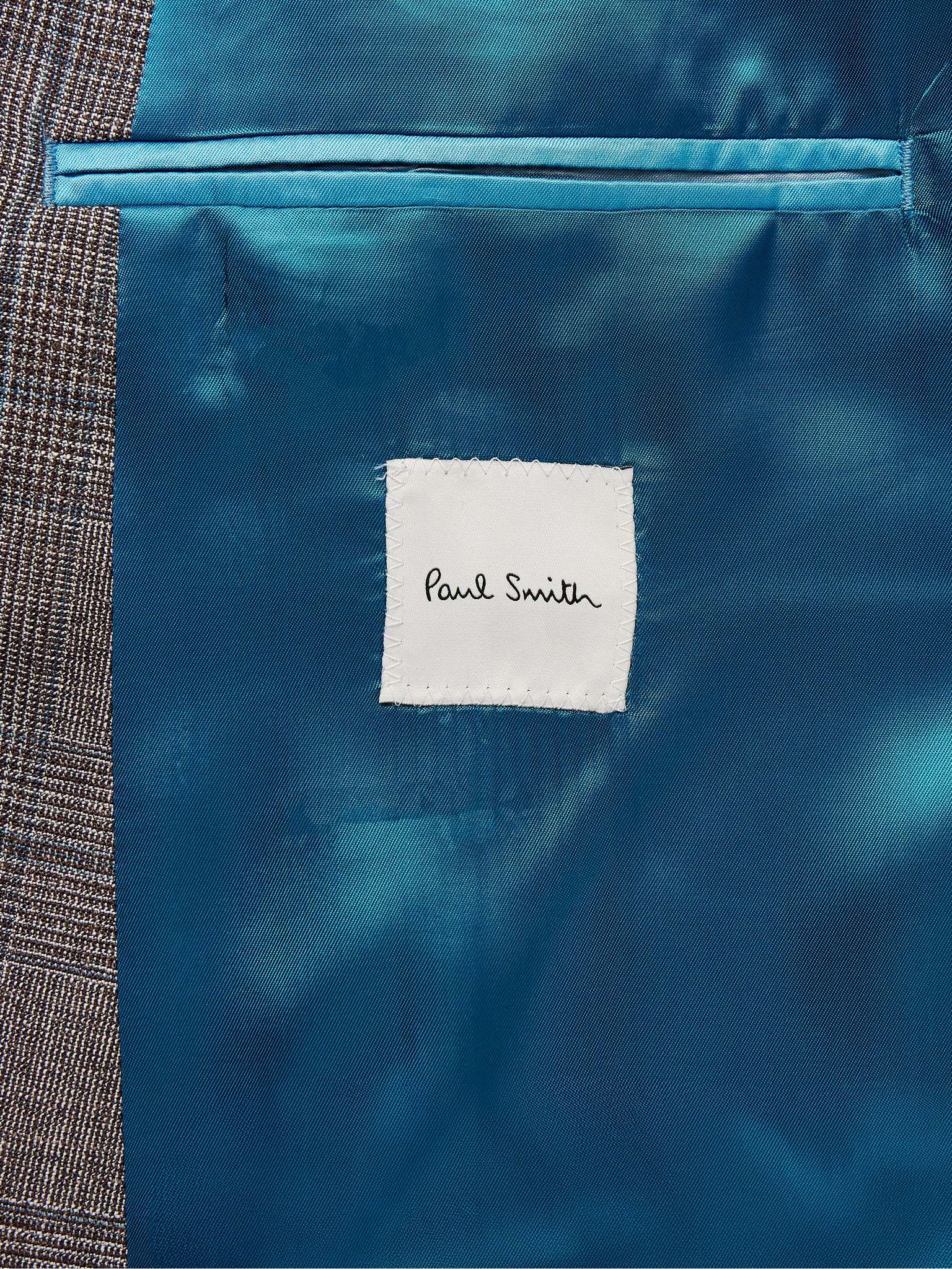 PAUL SMITH Double-Breasted Prince of Wales Checked Wool and Linen-Blend ...