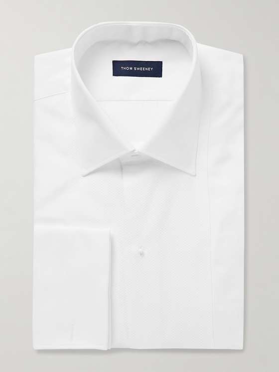 THOM SWEENEY Marcella Bib-Front Cotton and Lyocell-Blend Poplin and ...