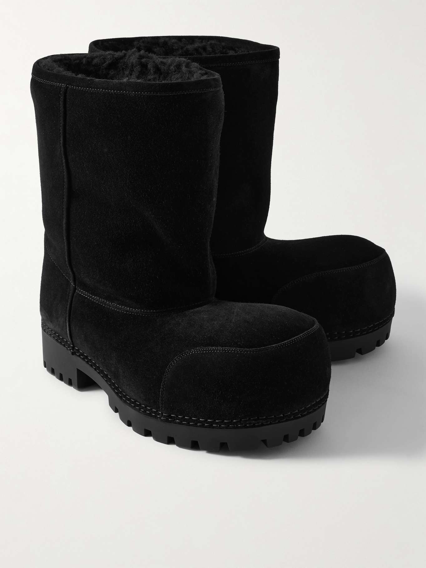 BALENCIAGA Alaska Shearling Boots for Men | MR PORTER