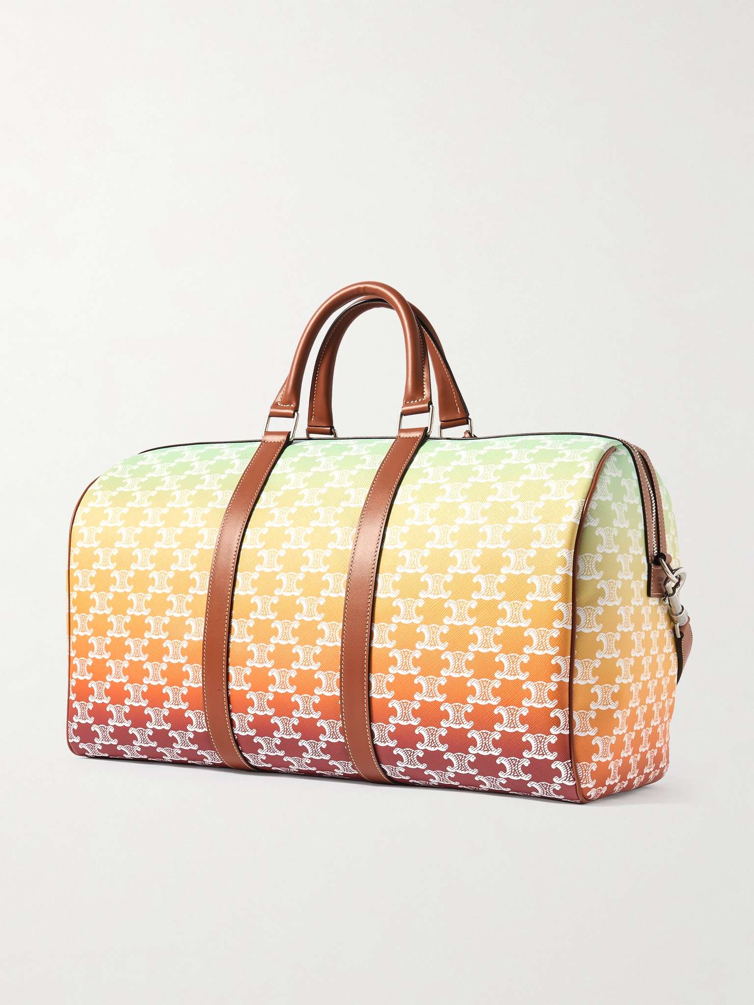 CELINE Medium Voyage Leather-Trimmed Logo-Print Coated-Canvas Holdall ...