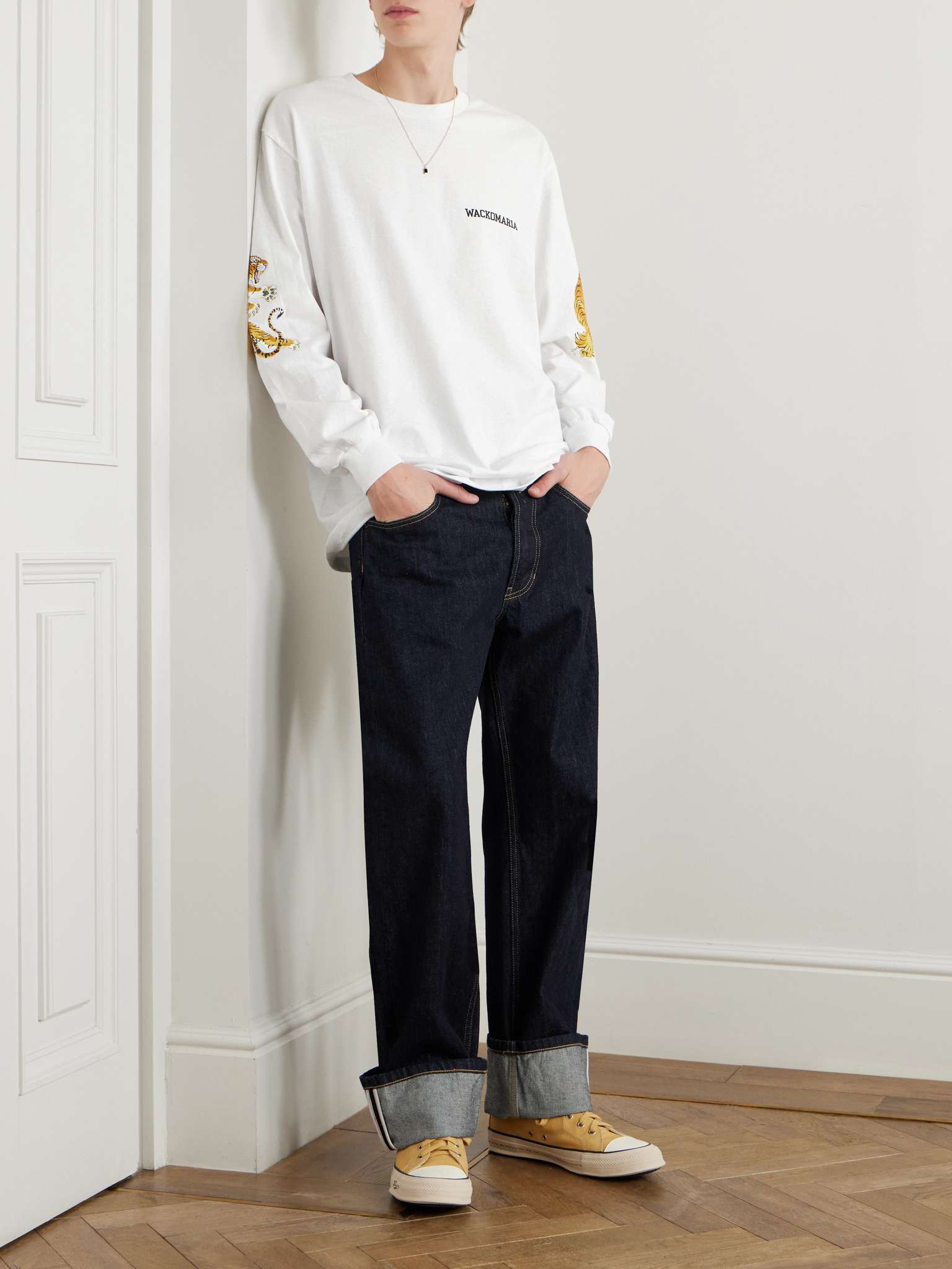 WACKO MARIA + Tim Lehi Logo-Print Cotton-Jersey T-Shirt for Men | MR PORTER