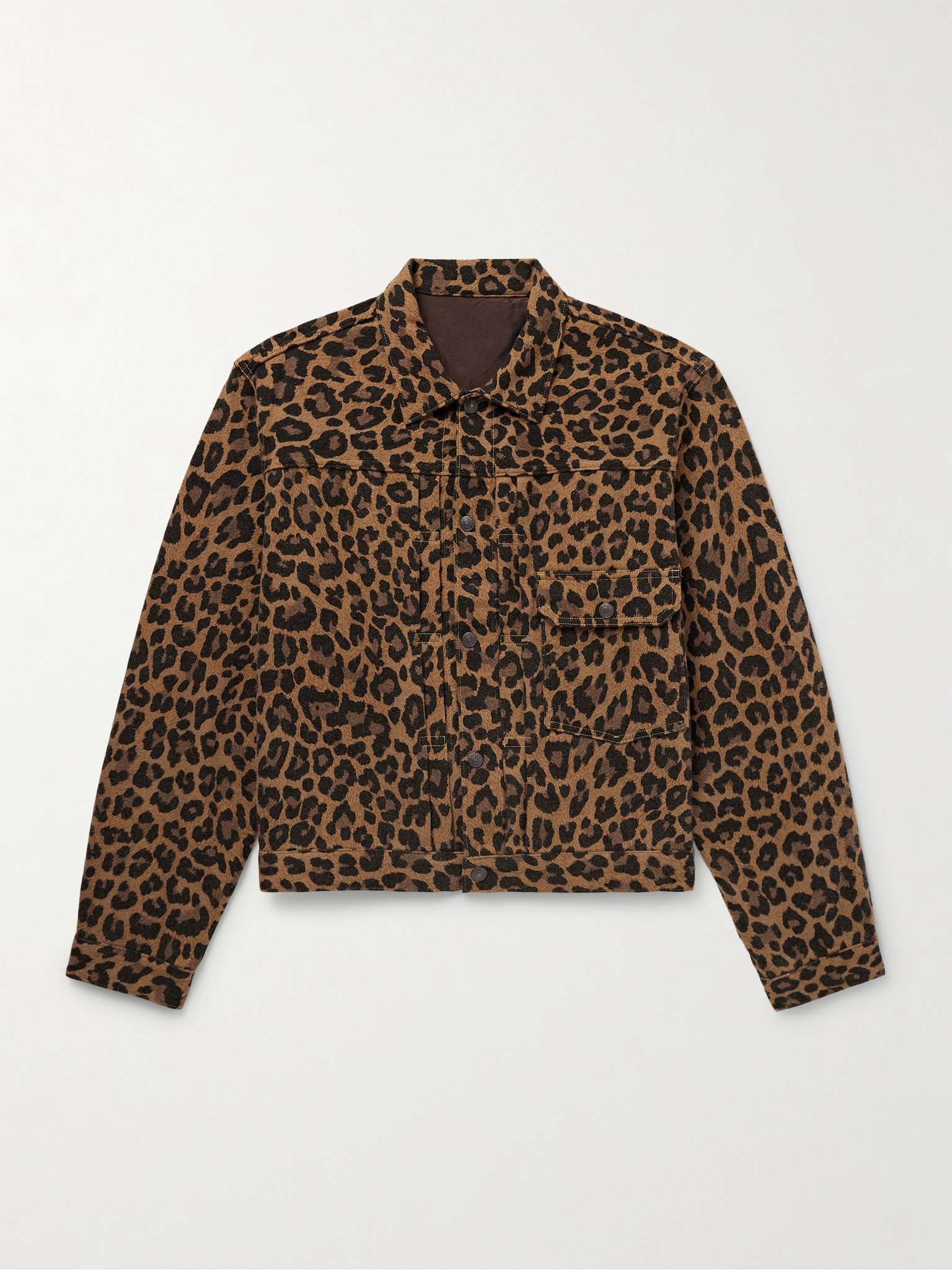 KAPITAL Leopard-Print Brushed Cotton-Blend Twill Jacket for Men | MR PORTER