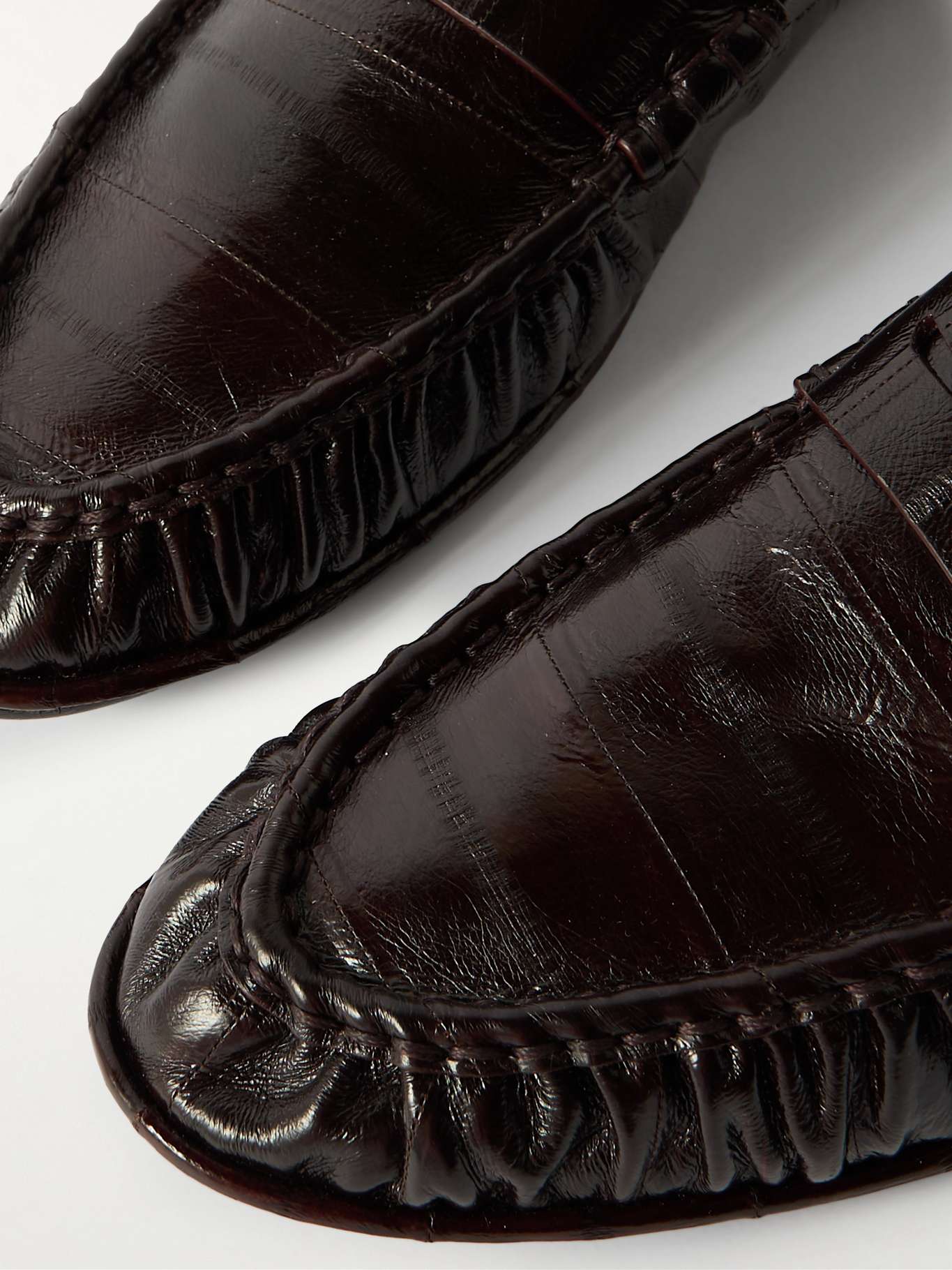 SAINT LAURENT Le Loafer Logo-Embellished Collapsible-Heel Leather Penny ...