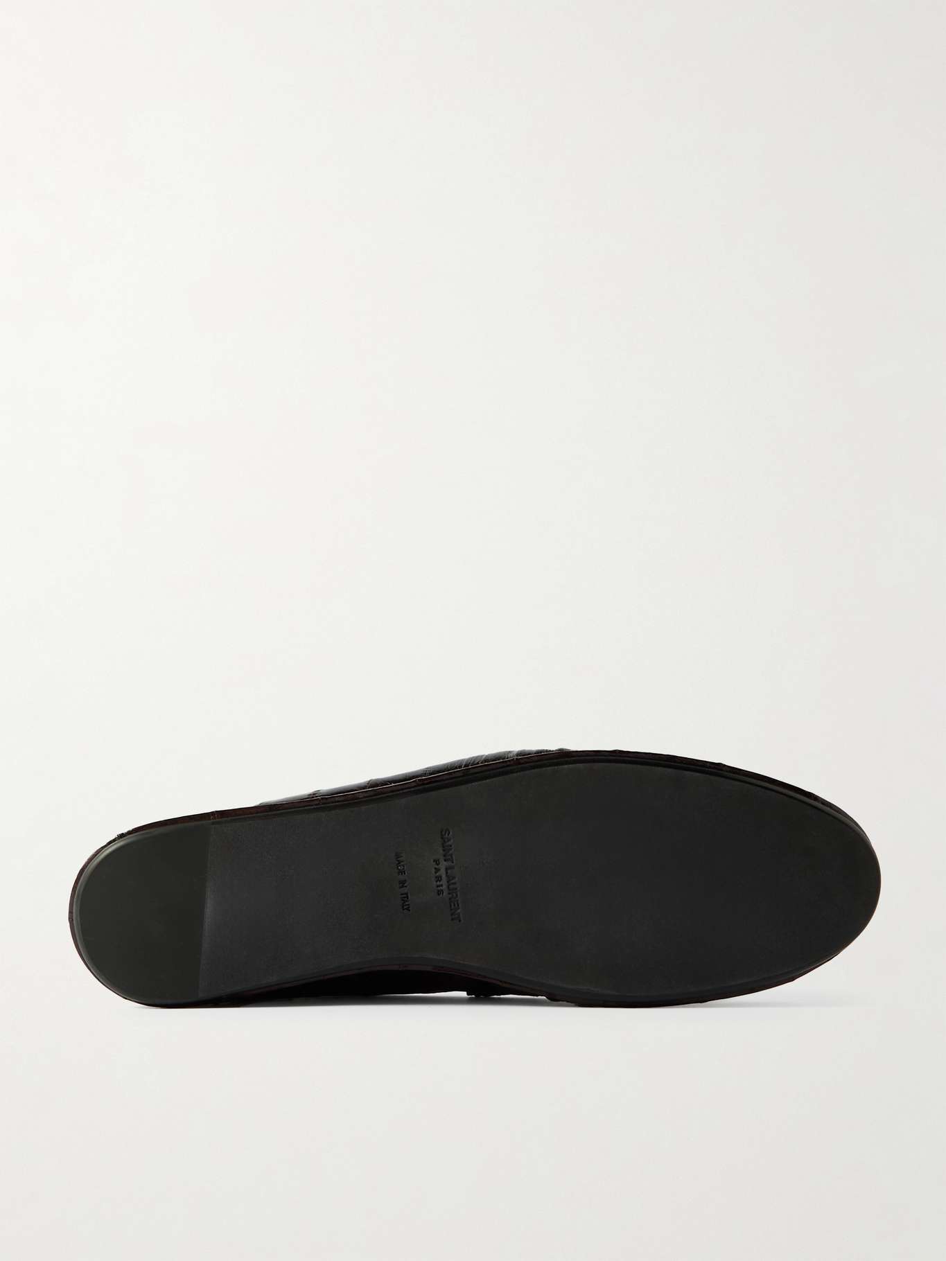 SAINT LAURENT Le Loafer Logo-Embellished Collapsible-Heel Leather Penny ...