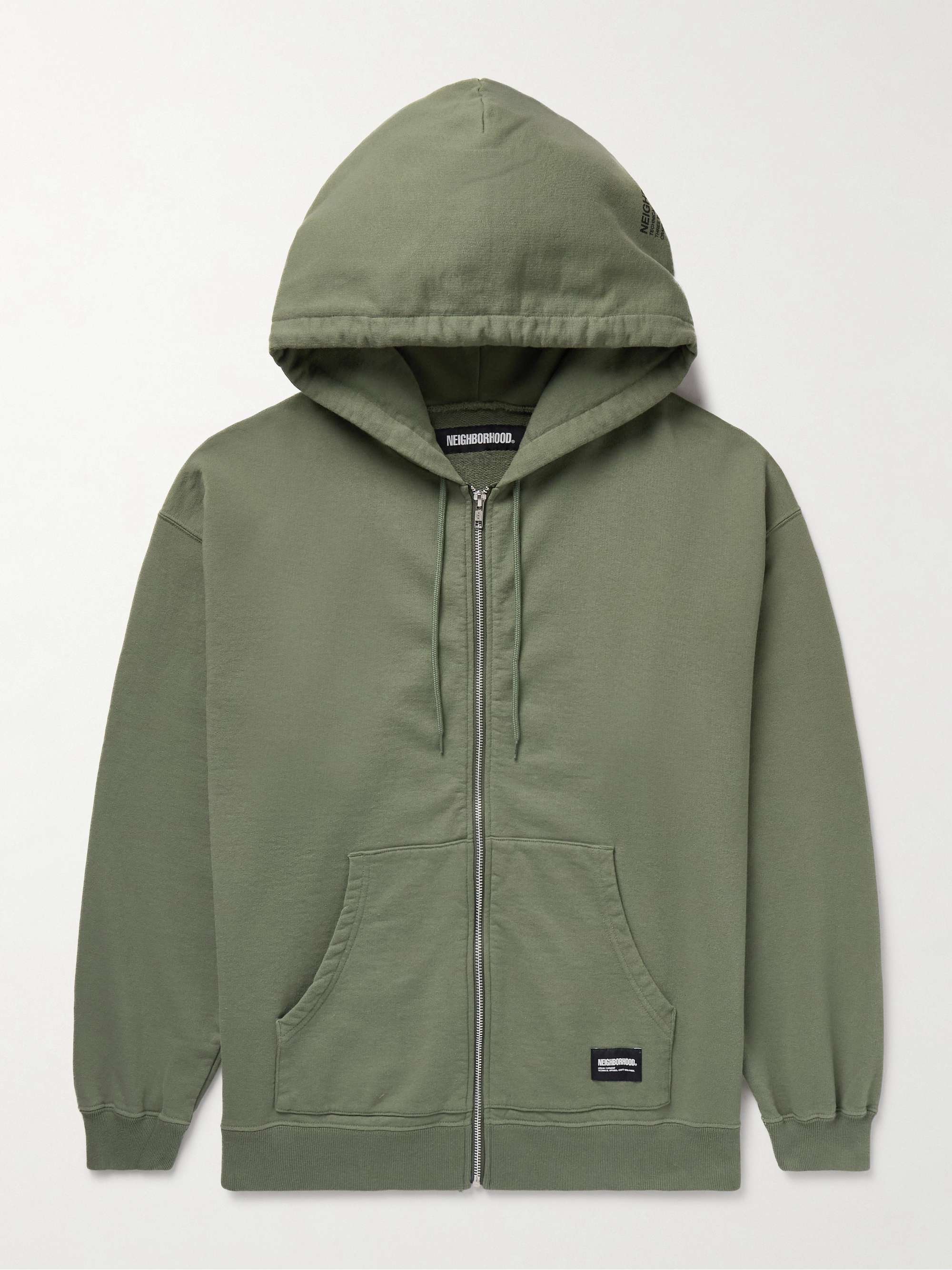GALLERY DEPT. Logo-Print Bleached Cotton-Jersey Zip-Up GALLERY DEPT. Logo-Print Bleached Cotton-Jersey Zip-Up