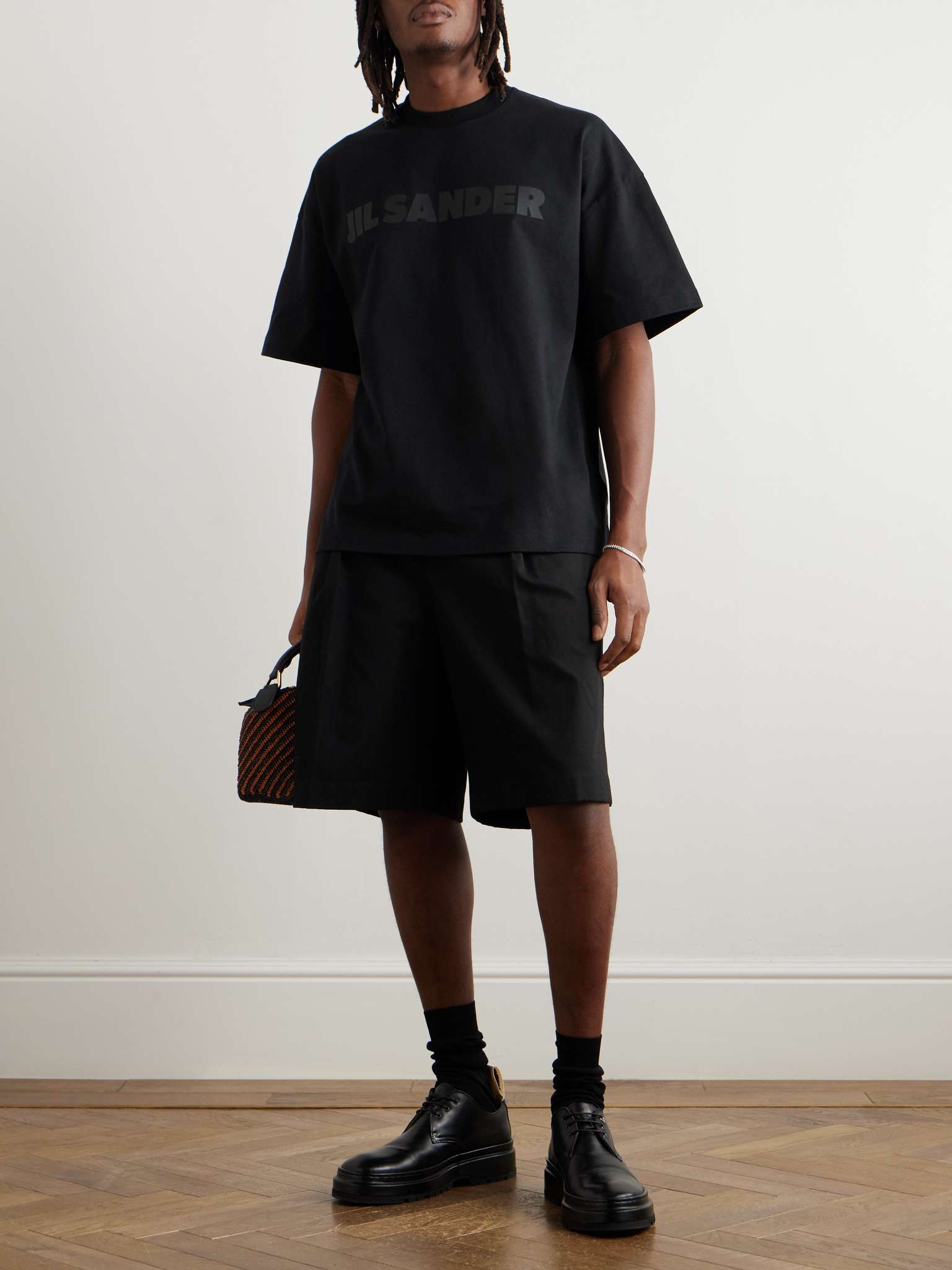 Black Logo-Print Cotton-Jersey T-Shirt | JIL SANDER | MR PORTER