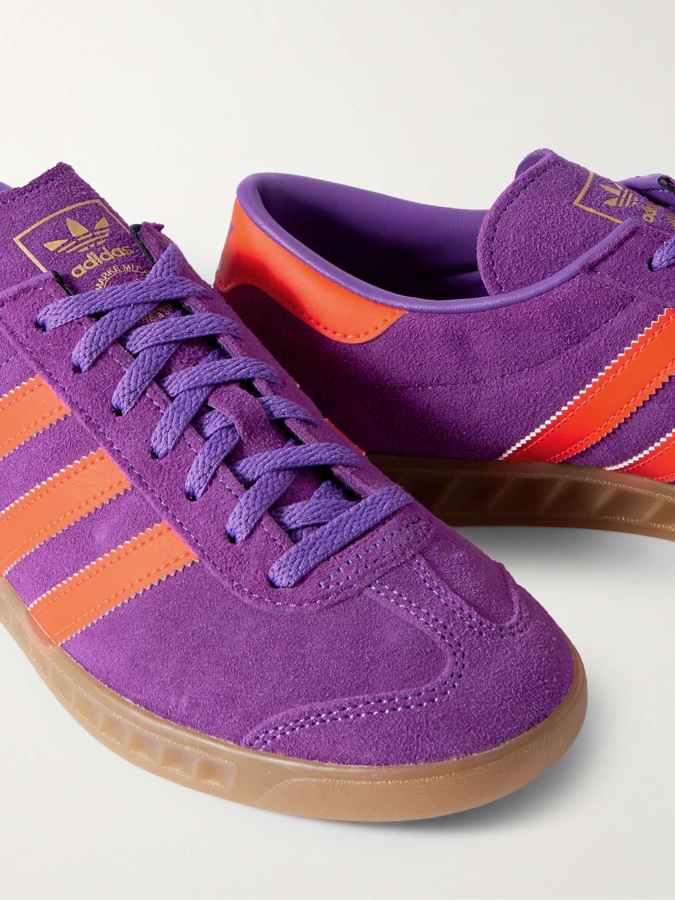 ADIDAS ORIGINALS Hamburg Leather-Trimmed Suede Sneakers for Men | MR PORTER
