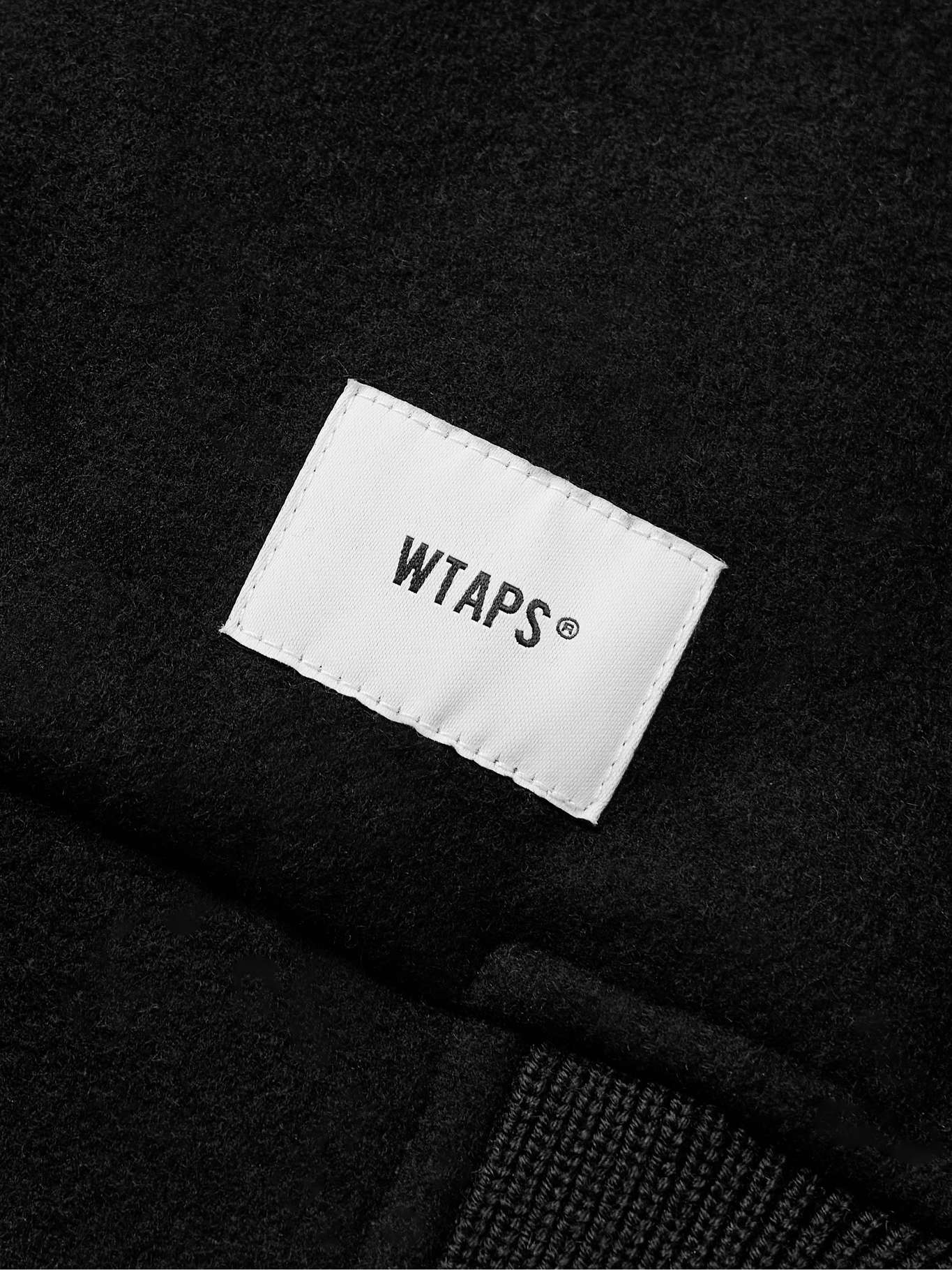 WTAPS® Logo-Appliquéd and Embroidered Melton Wool-Blend Felt Bomber ...