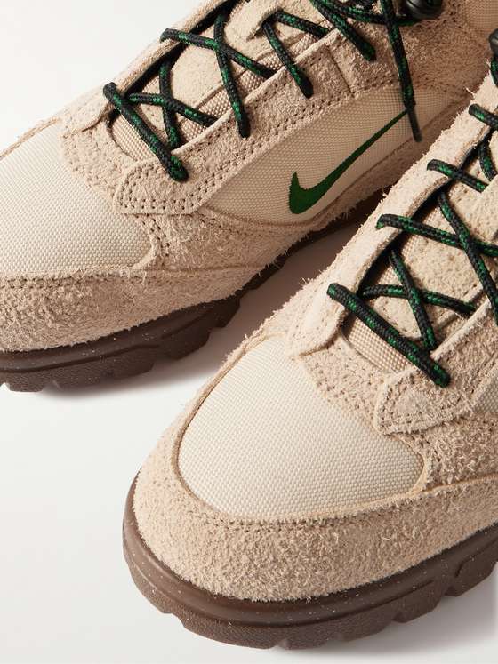 NIKE ACG Torre Mid Mesh and Brushed-Suede Sneakers for Men | MR PORTER