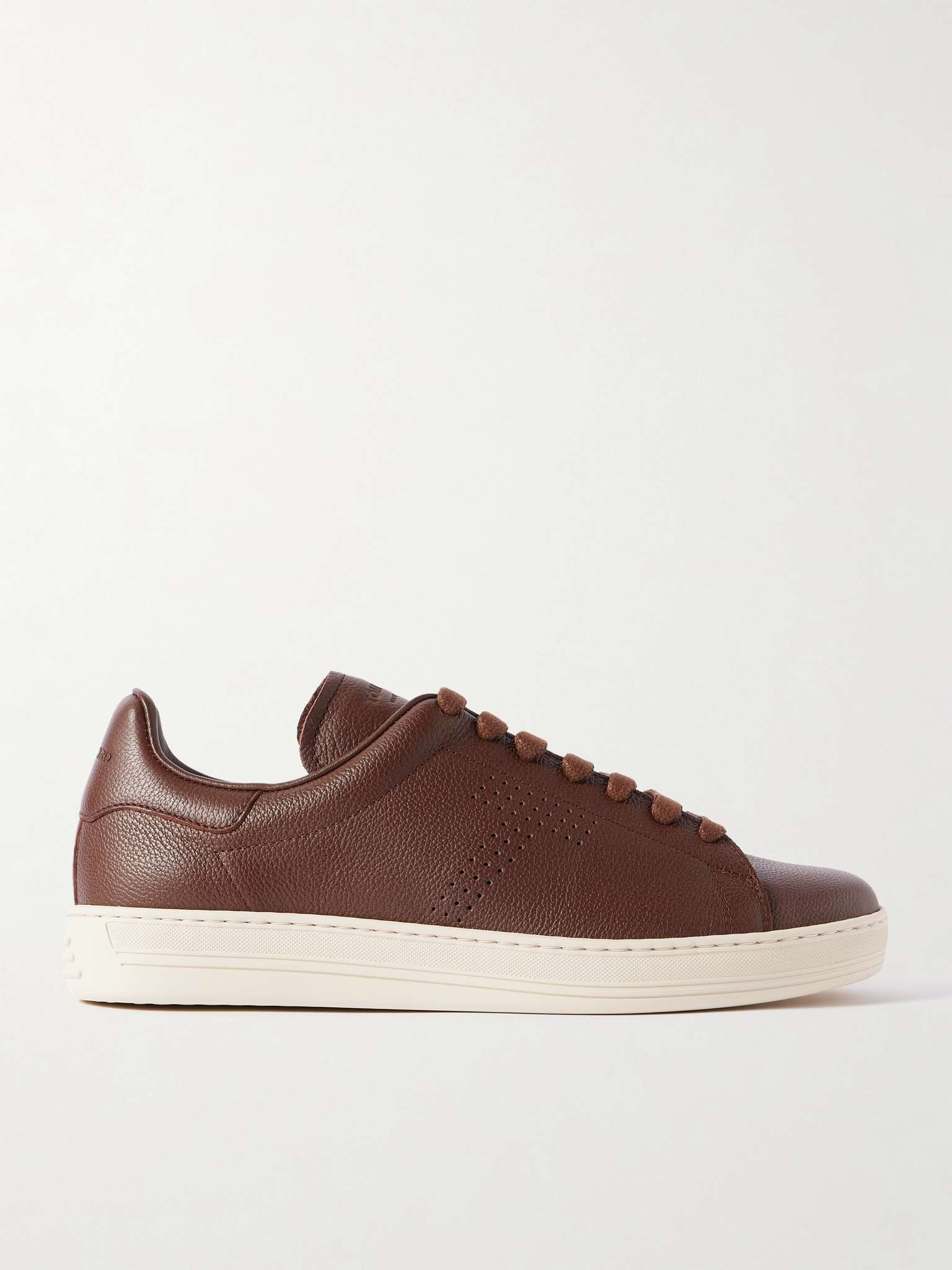 TOM FORD Warwick Perforated Full-Grain Leather Sneakers for Men | MR PORTER
