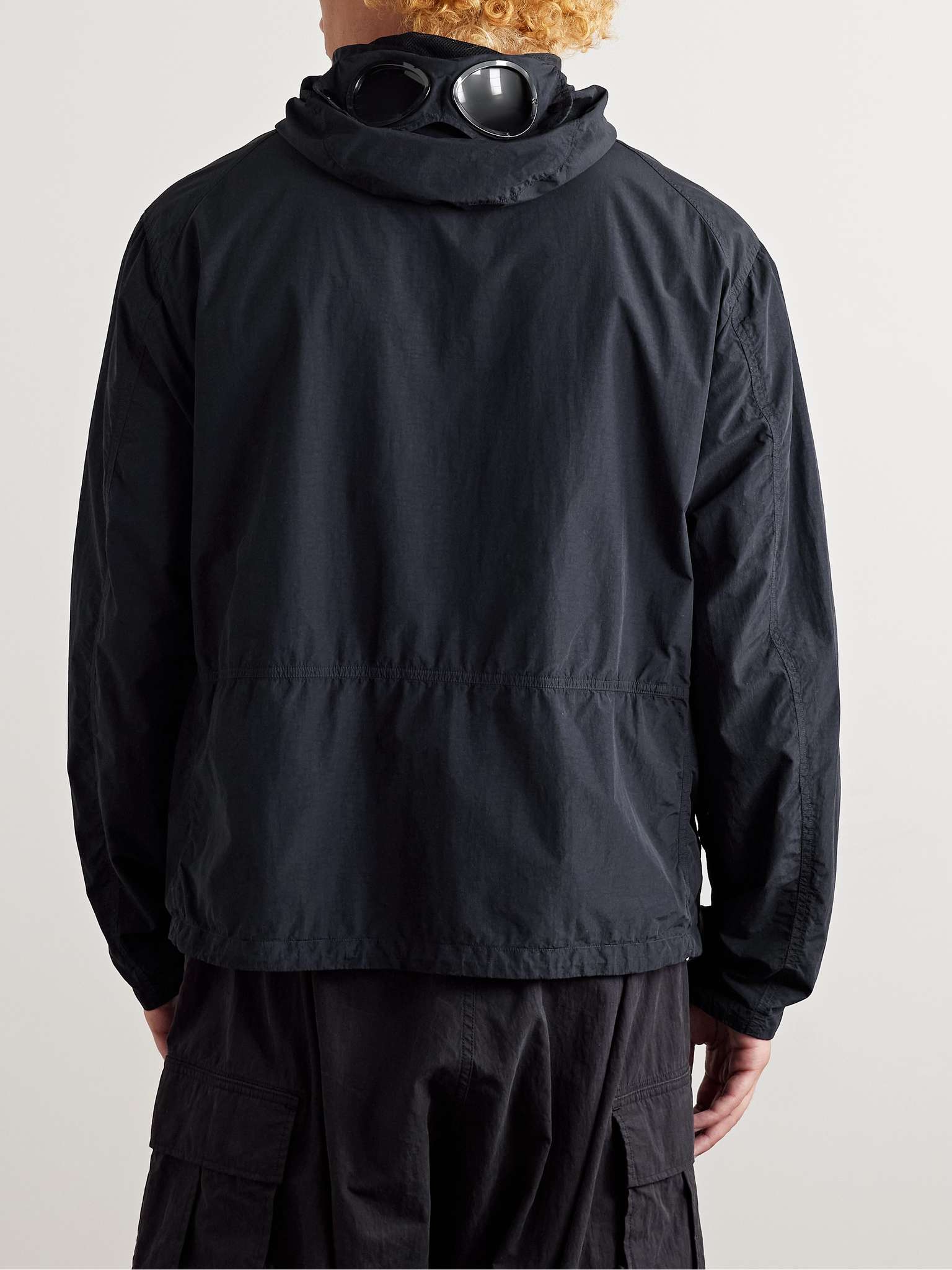 C.P. COMPANY Goggle-Appliquéd Garment-Dyed Flatt Nylon Hooded Jacket for Men | MR PORTER