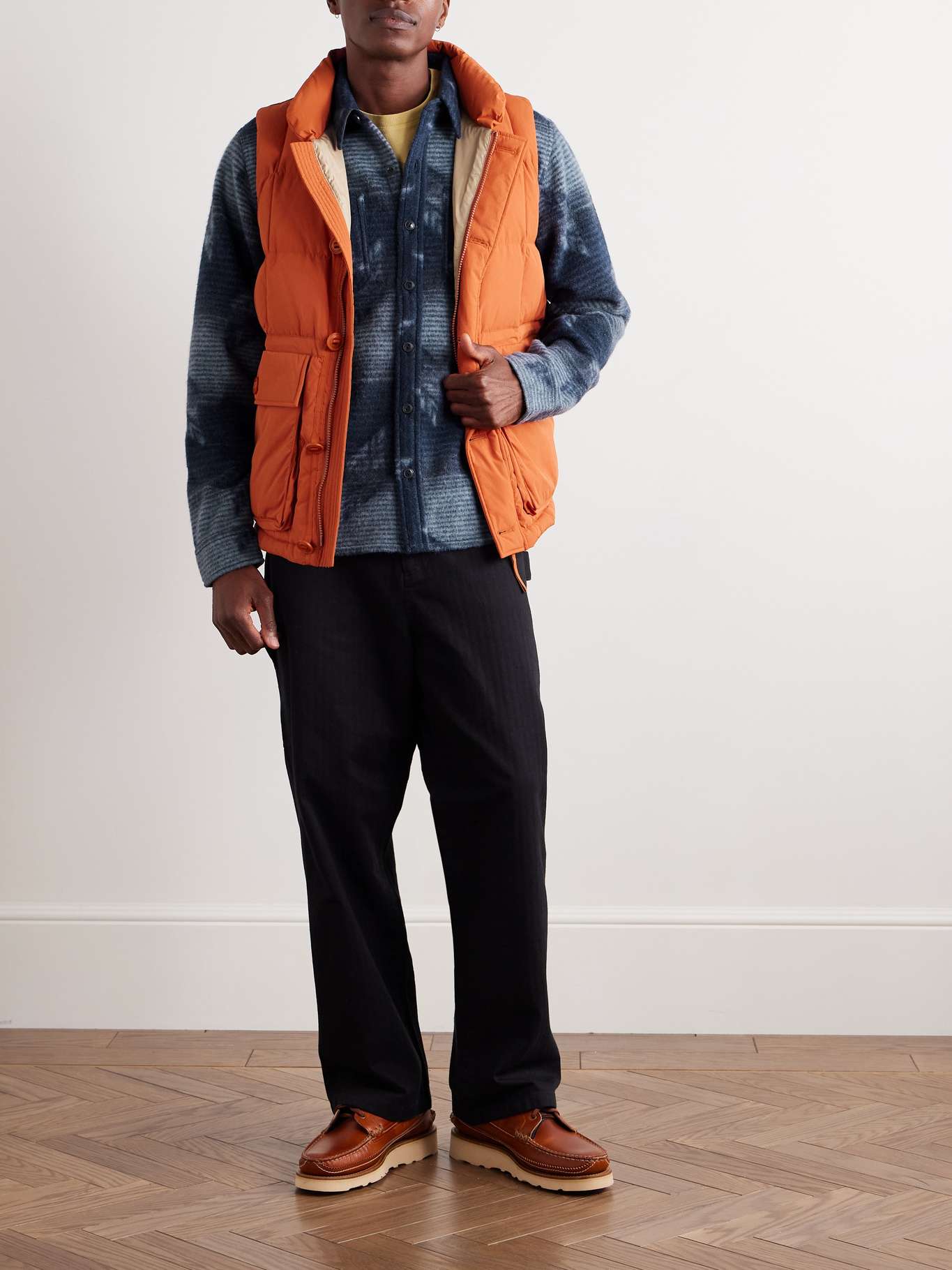 RRL Roland Brushed-Jacquard Shirt for Men | MR PORTER